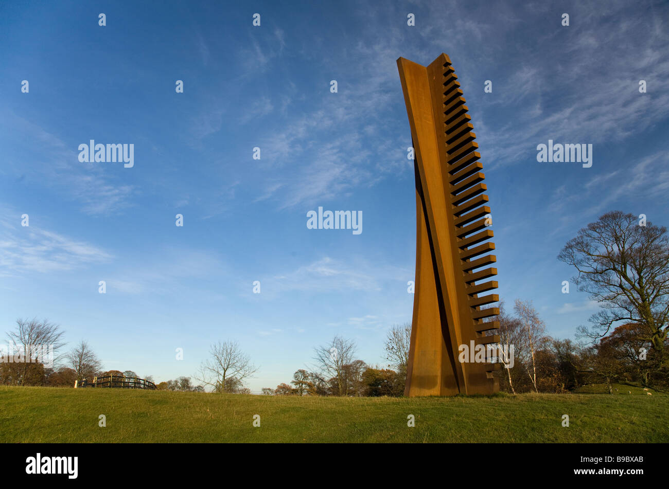 Crossing (vertical) by Nigel Hall at Yorkshire Sculpture Park Stock ...
