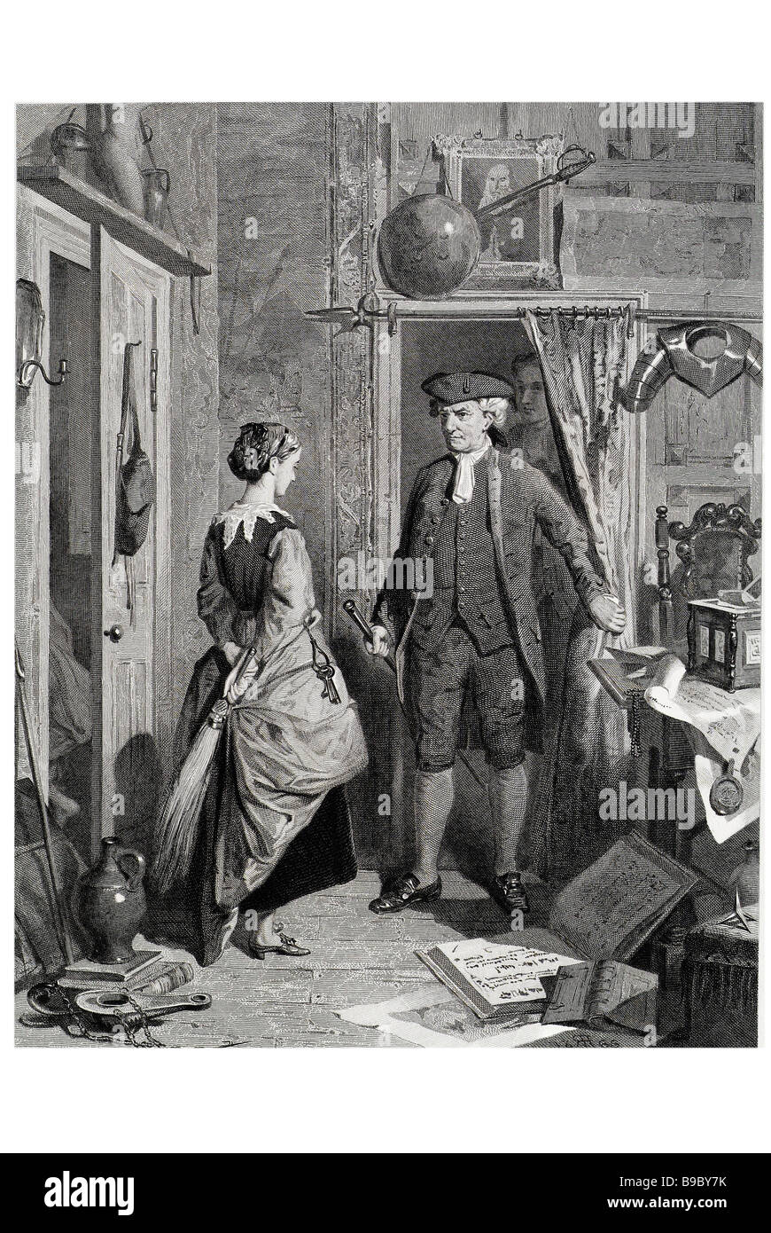 Victorian servant woman master hi-res stock photography and images - Alamy