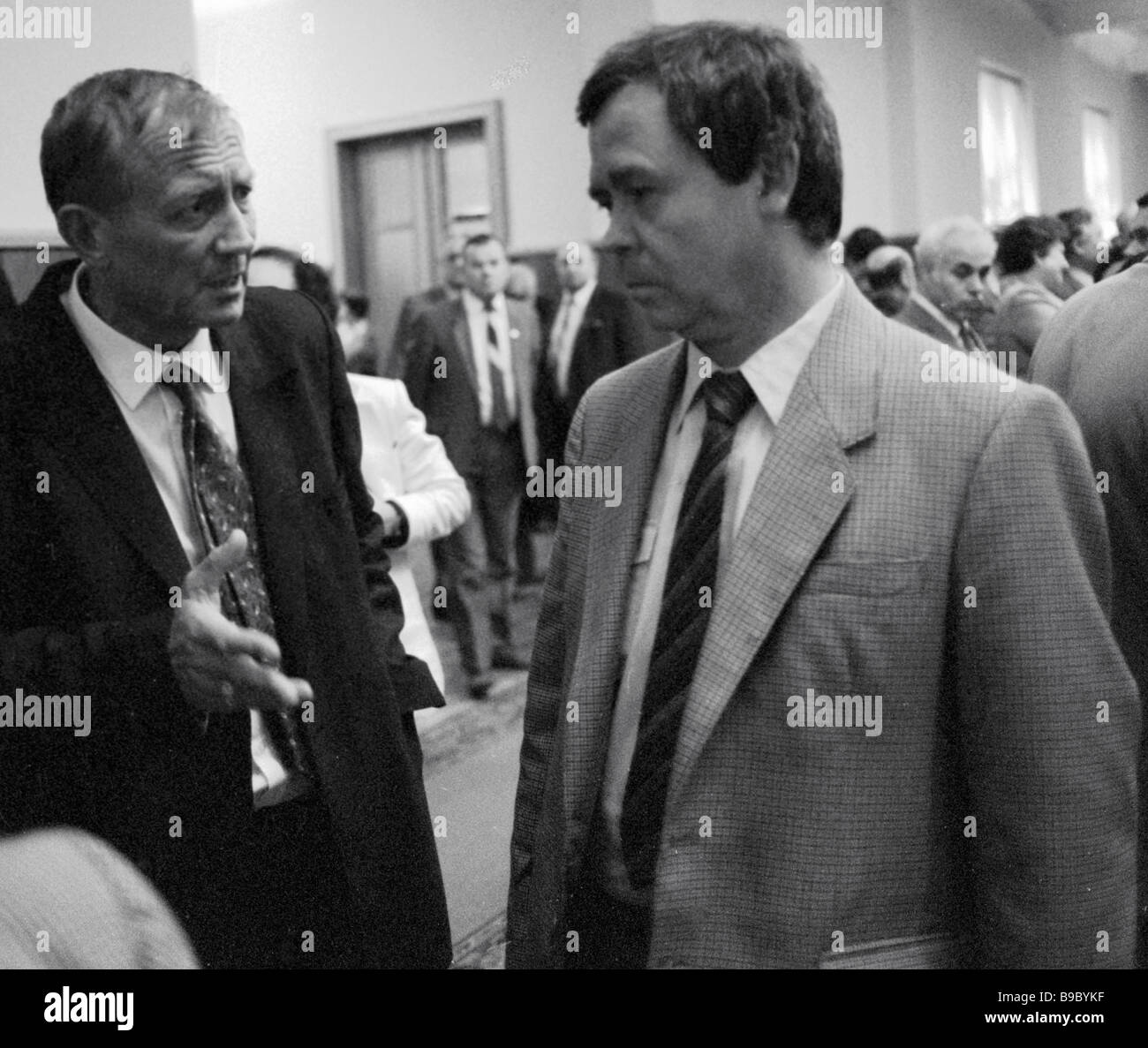 Poet Yevgeny Yevtushenko left and writer Valentin Rasputin Stock Photo ...