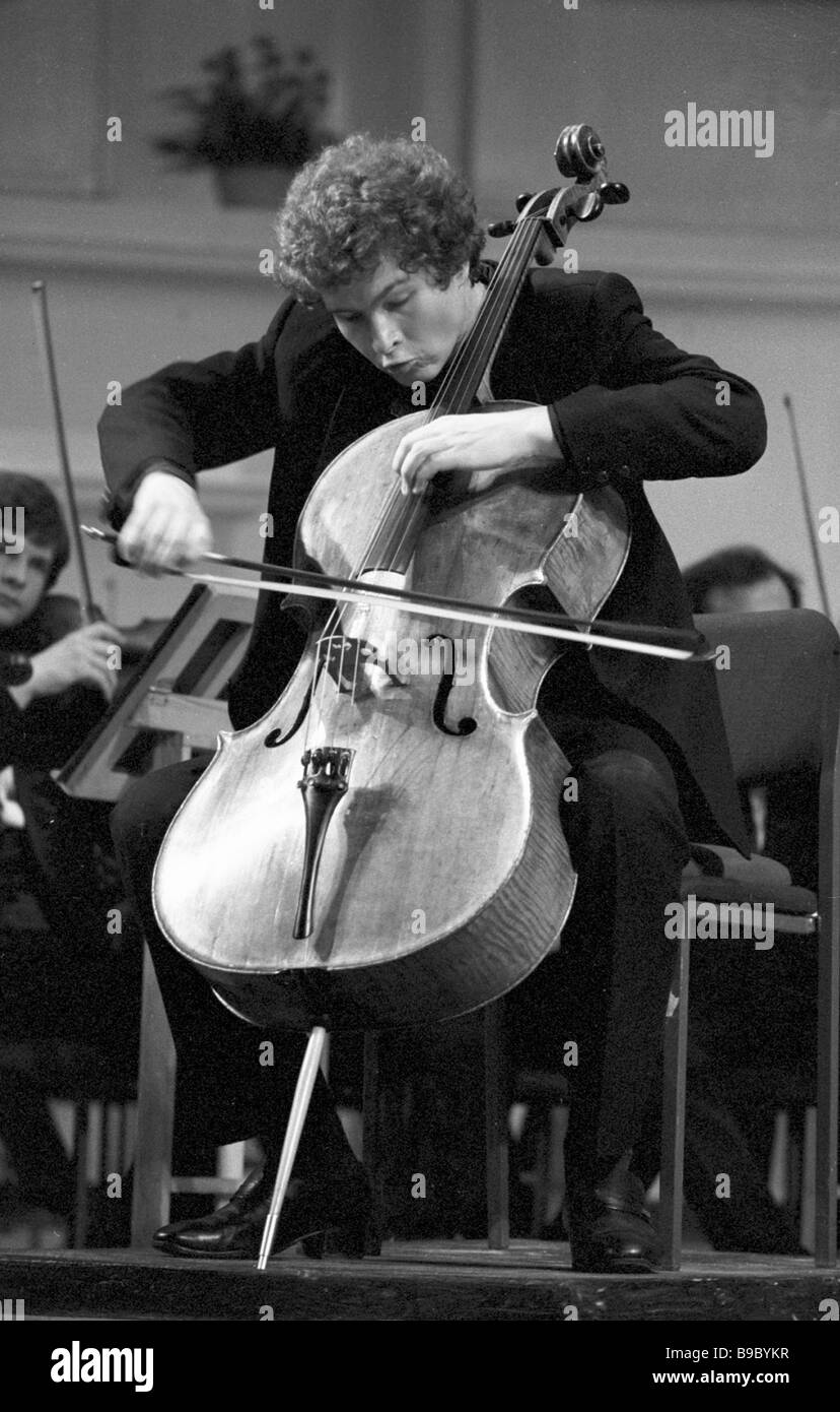 Cellist Kirill Rodin the winner of the first prize and the gold medal ...