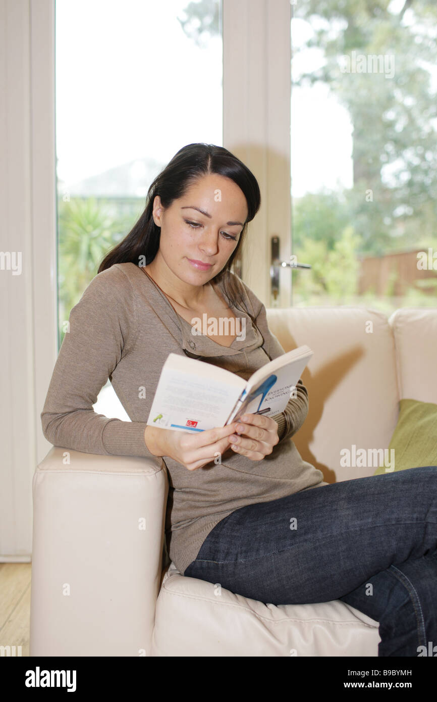 Young Woman Reading Model Released Stock Photo - Alamy