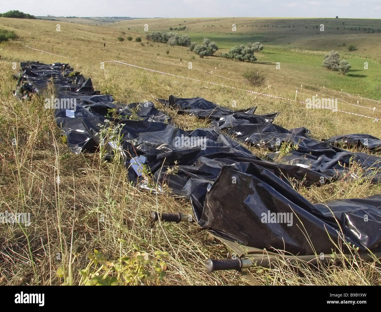 At the site of the TU 154 Pulkovo Airlines air crash near Donetsk in ...