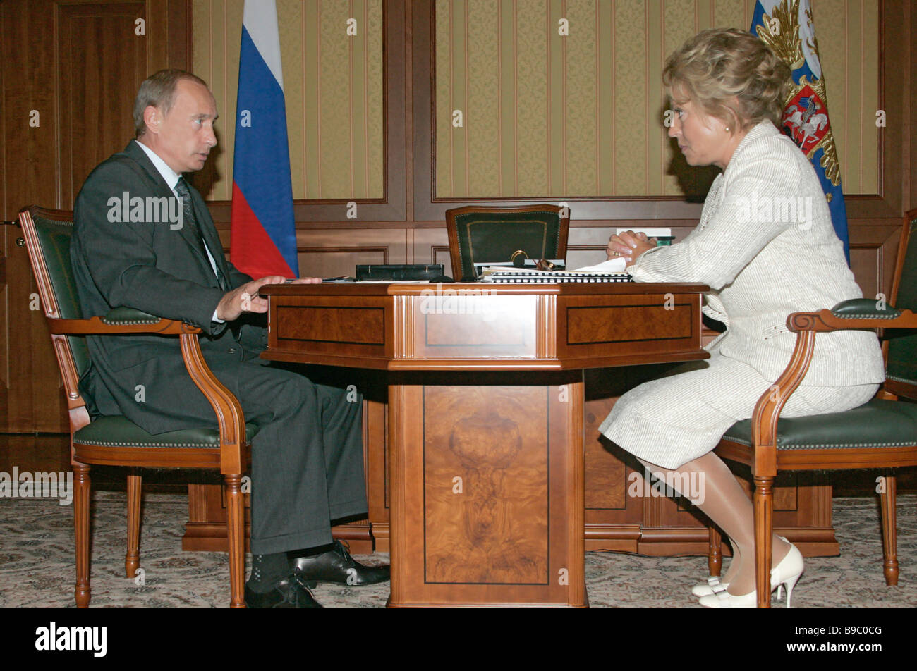 Russian President Vladimir Putin and St Petersburg Governor Valentina ...