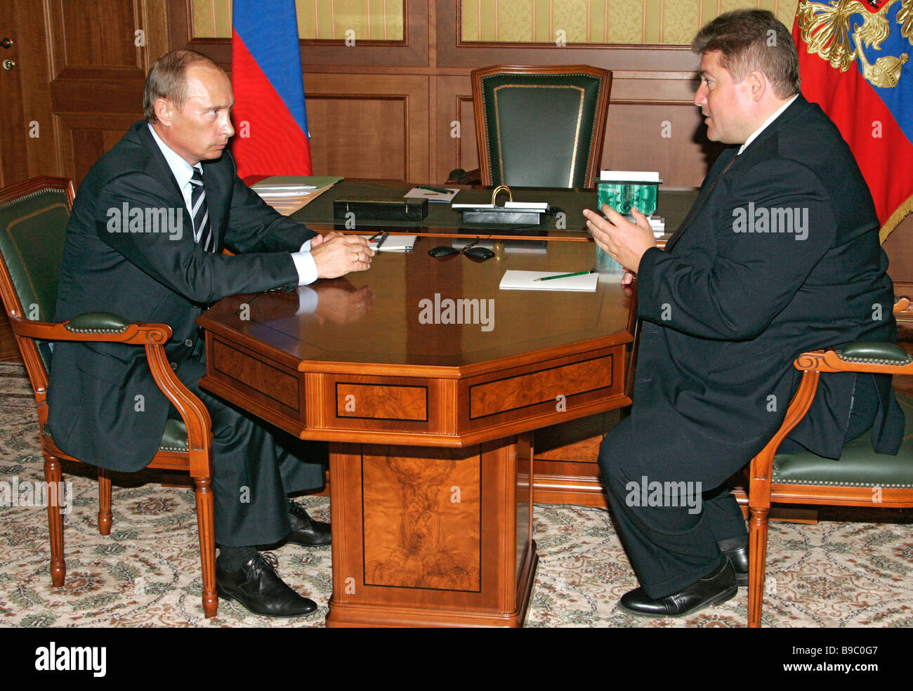 Russian President Vladimir Putin left and Georgy Boos Kaliningrad ...