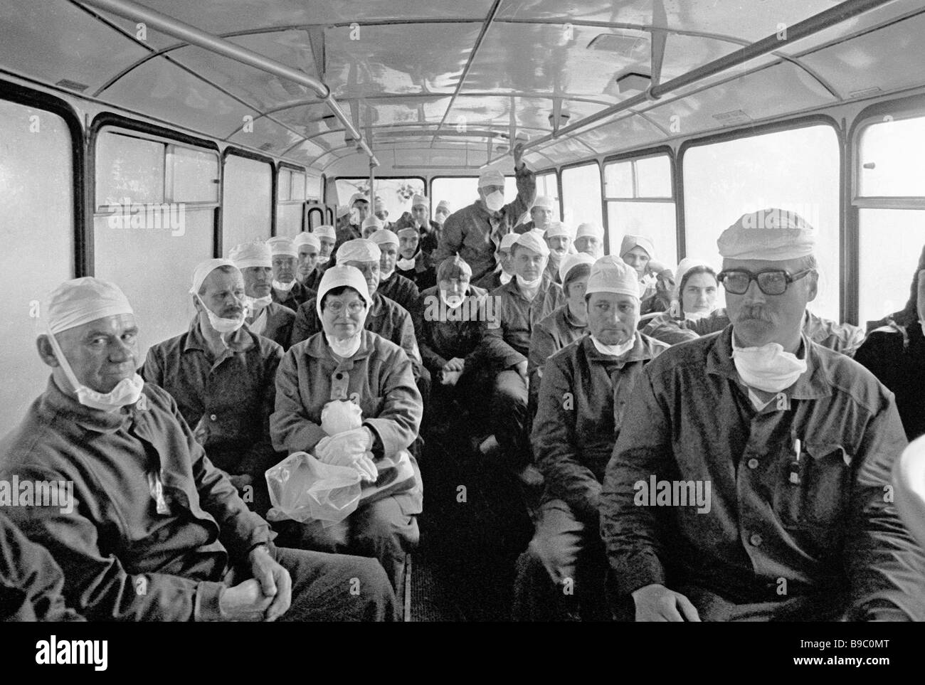 Group of decontamination specialists makes for the site of the ...