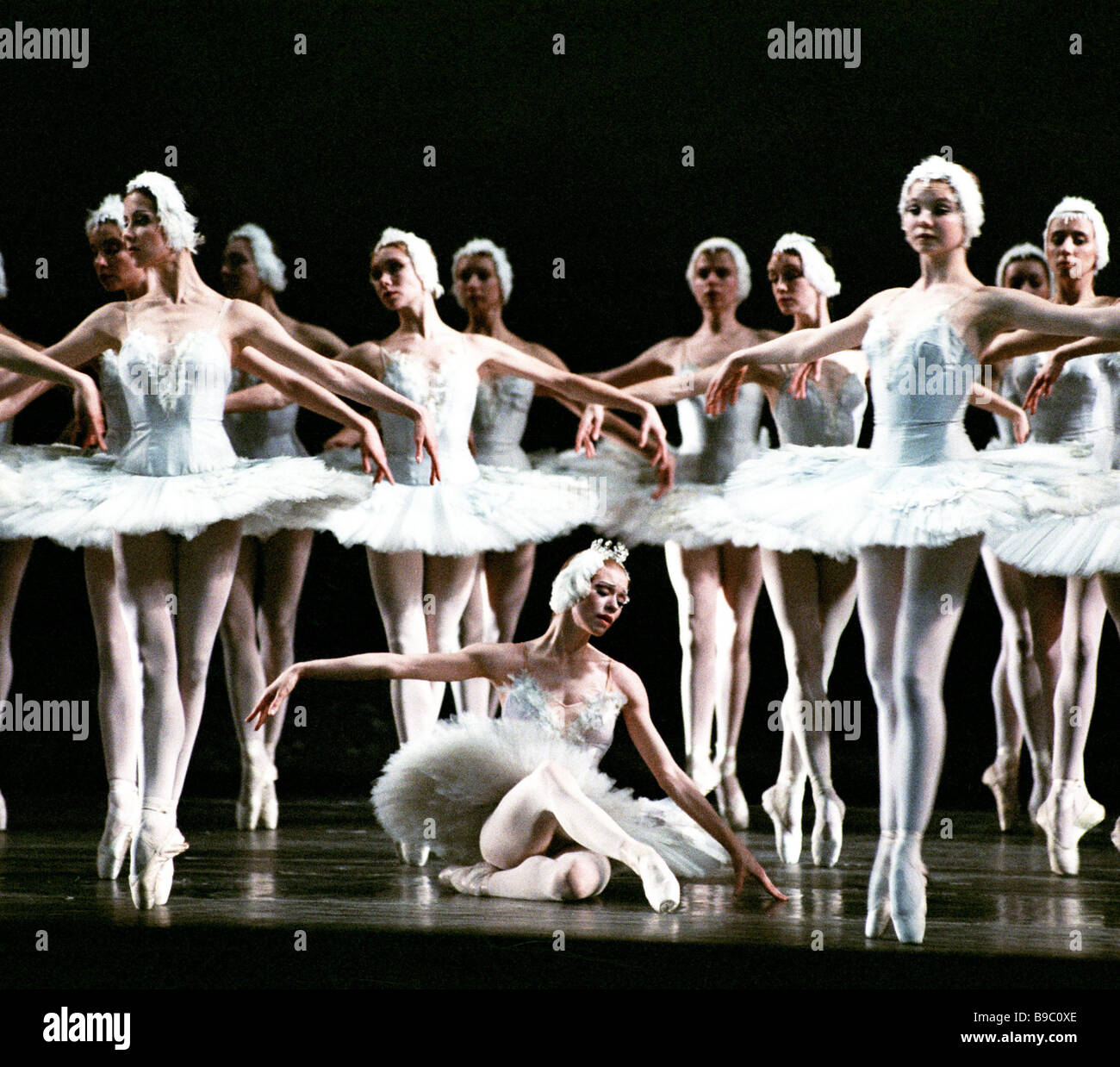 A scene from Pyotr Tchaikovsky s ballet Swan Lake produced by the State ...