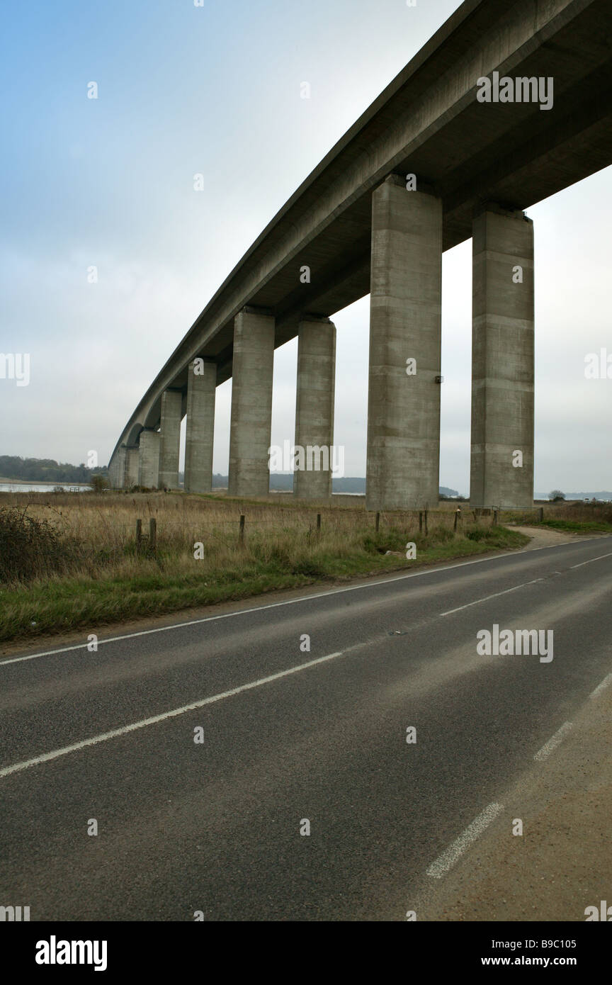 the Orwell bridge near Ipswich in Suffolk, carrying traffic on the A14 ...