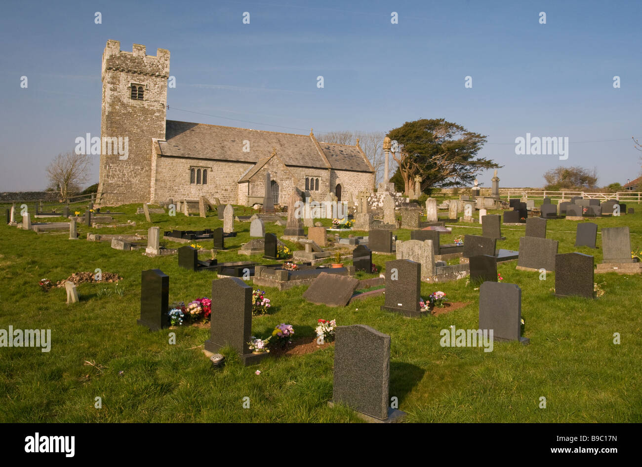 St Mary's Hill Parish Church near Bridgend in South Wales Stock Photo ...