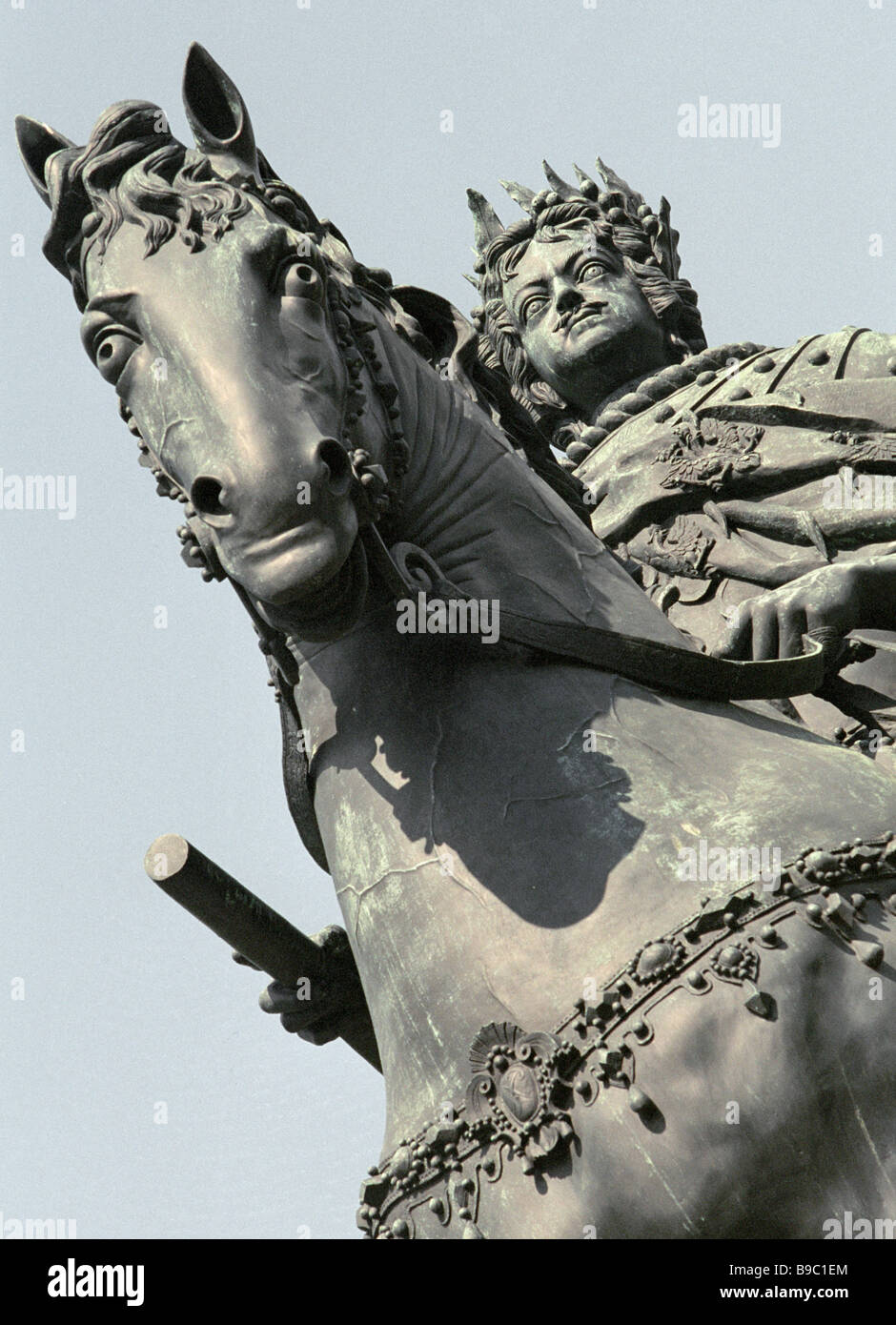 Monument to Peter the Great in front of the main facade of the St ...