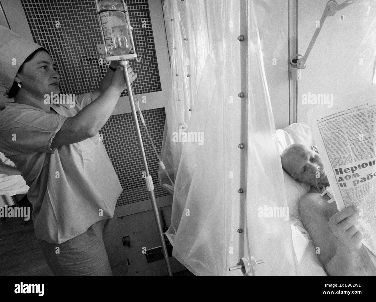 V Starovoit right who was involved in the Chernobyl nuclear plant fire ...