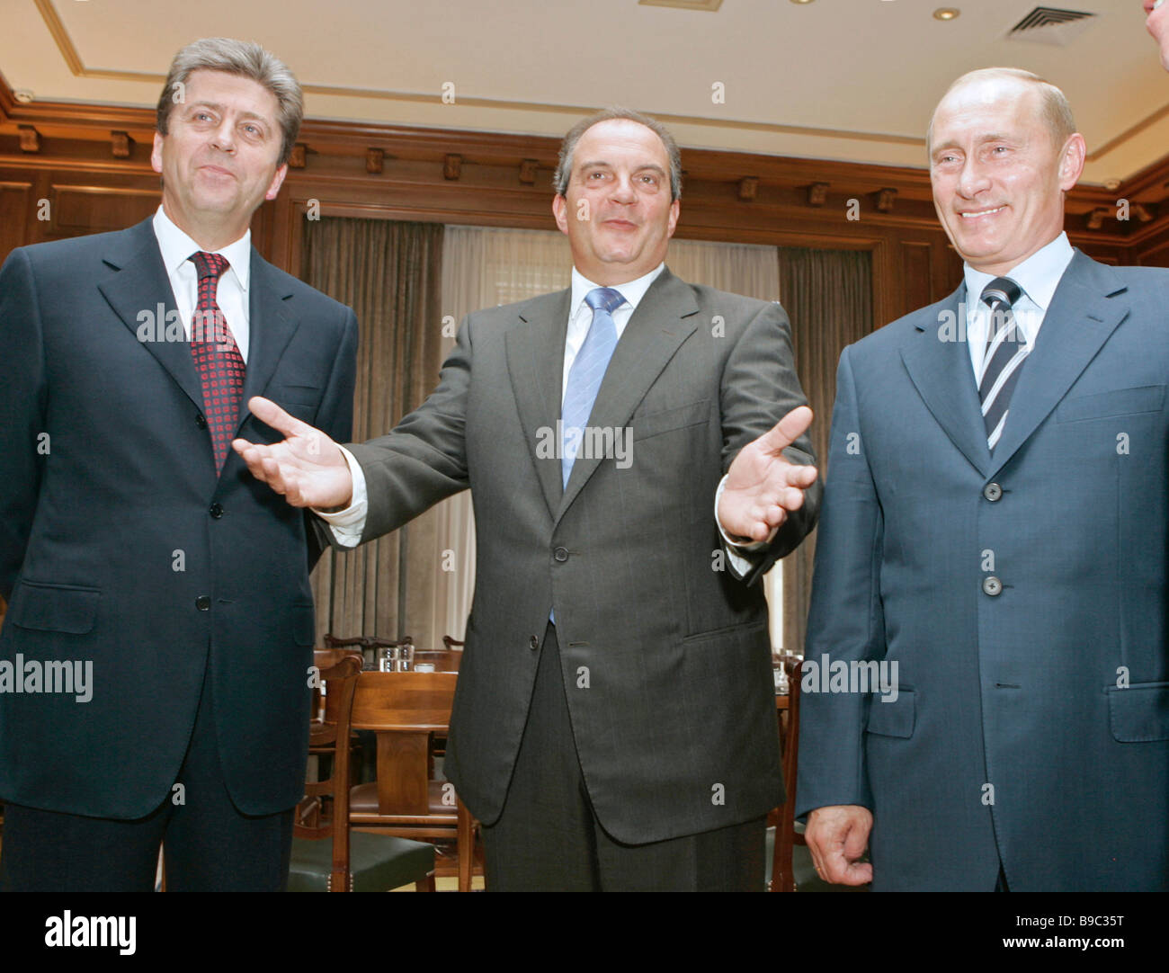 President of Bulgaria Georgi Parvanov Prime Minister of Greece Kostas ...