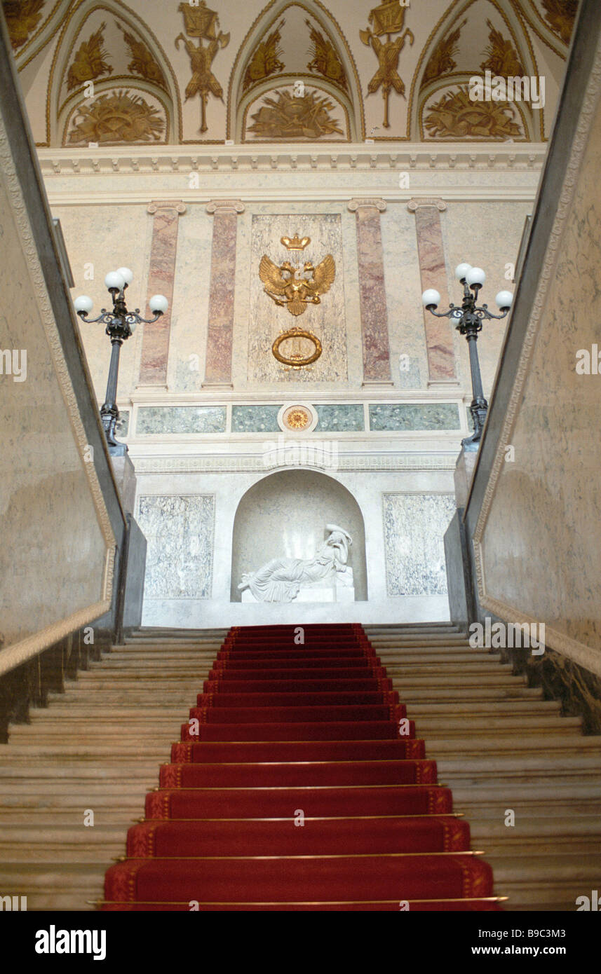 The Russian Museum s front staircase Stock Photo - Alamy