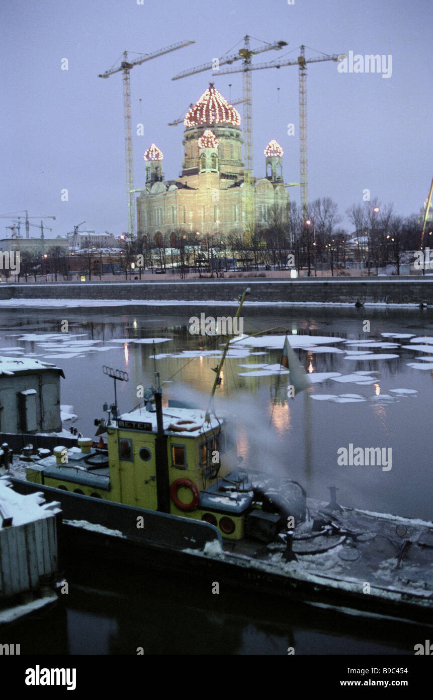 Construction of Cathedral of Christ the Savior Stock Photo - Alamy