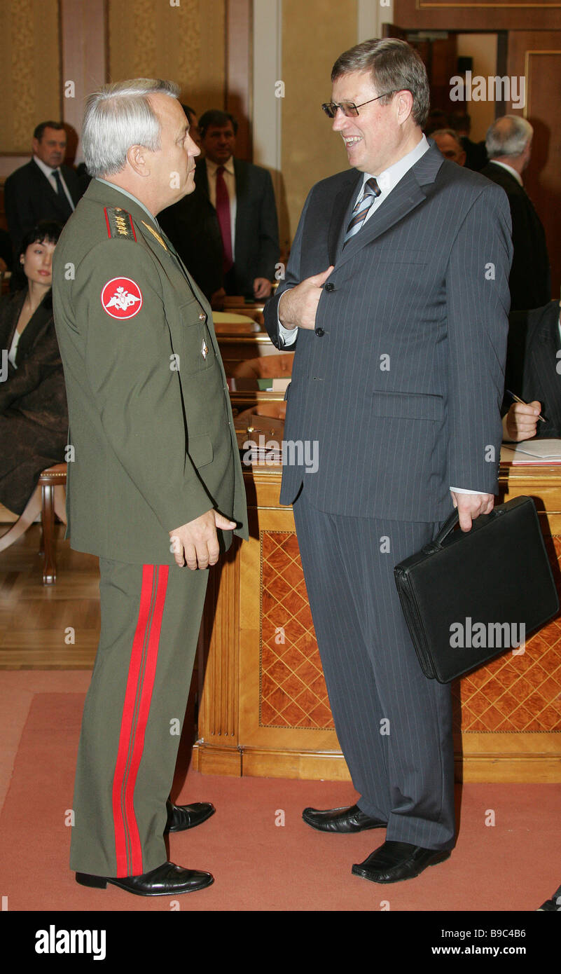State secretary of the Russian Defense Minister Nikolai Pankov and ...