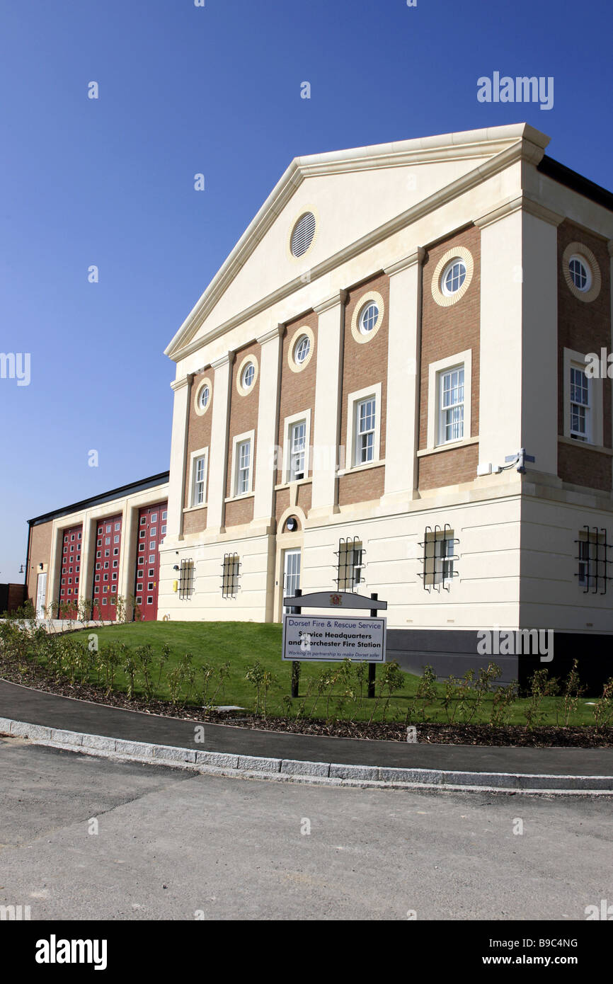 The Dorset County Fire Brigade Headquarters building at Poundbury Stock ...