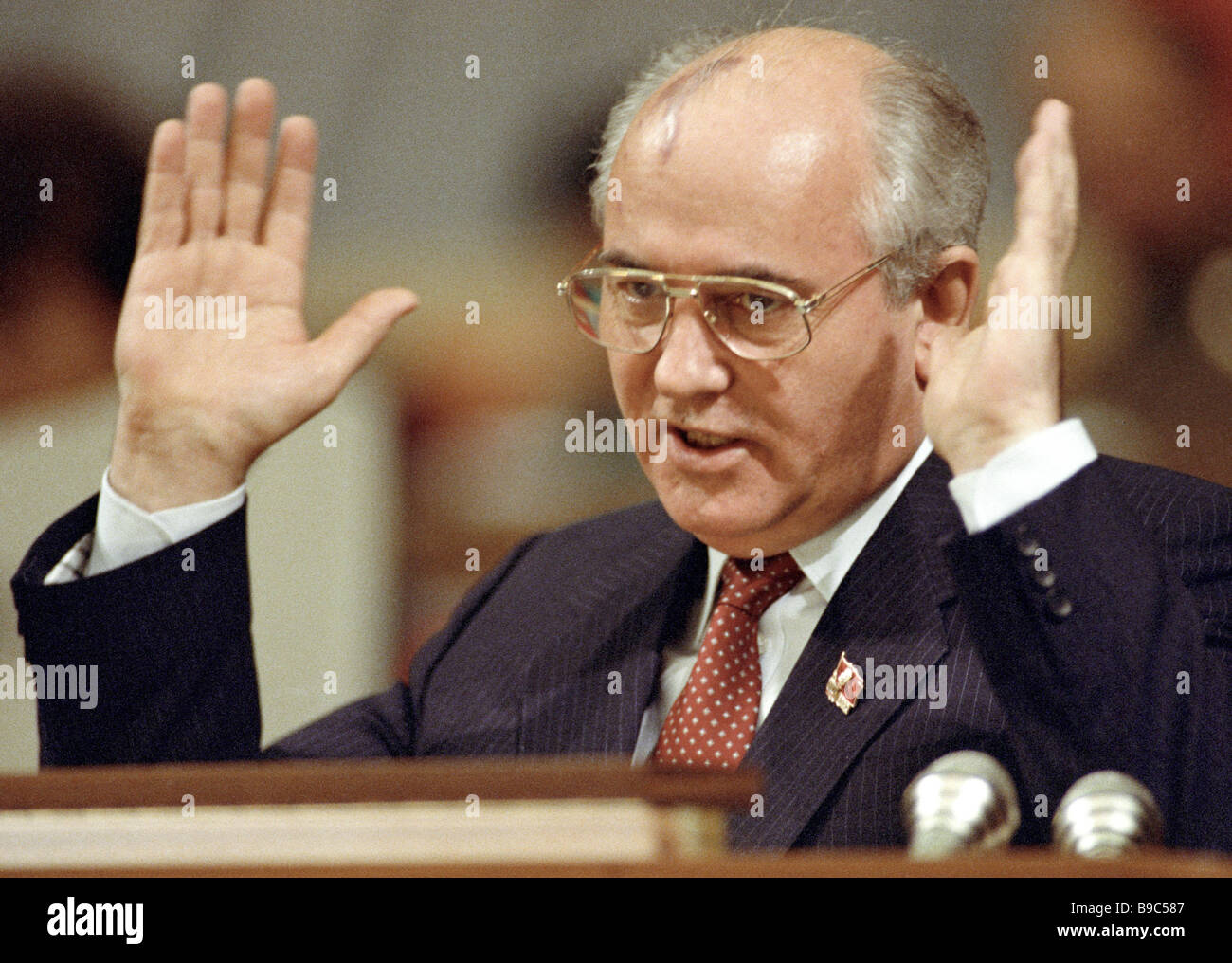 The USSR President Mikhail Gorbachev general secretary of the CPSU ...