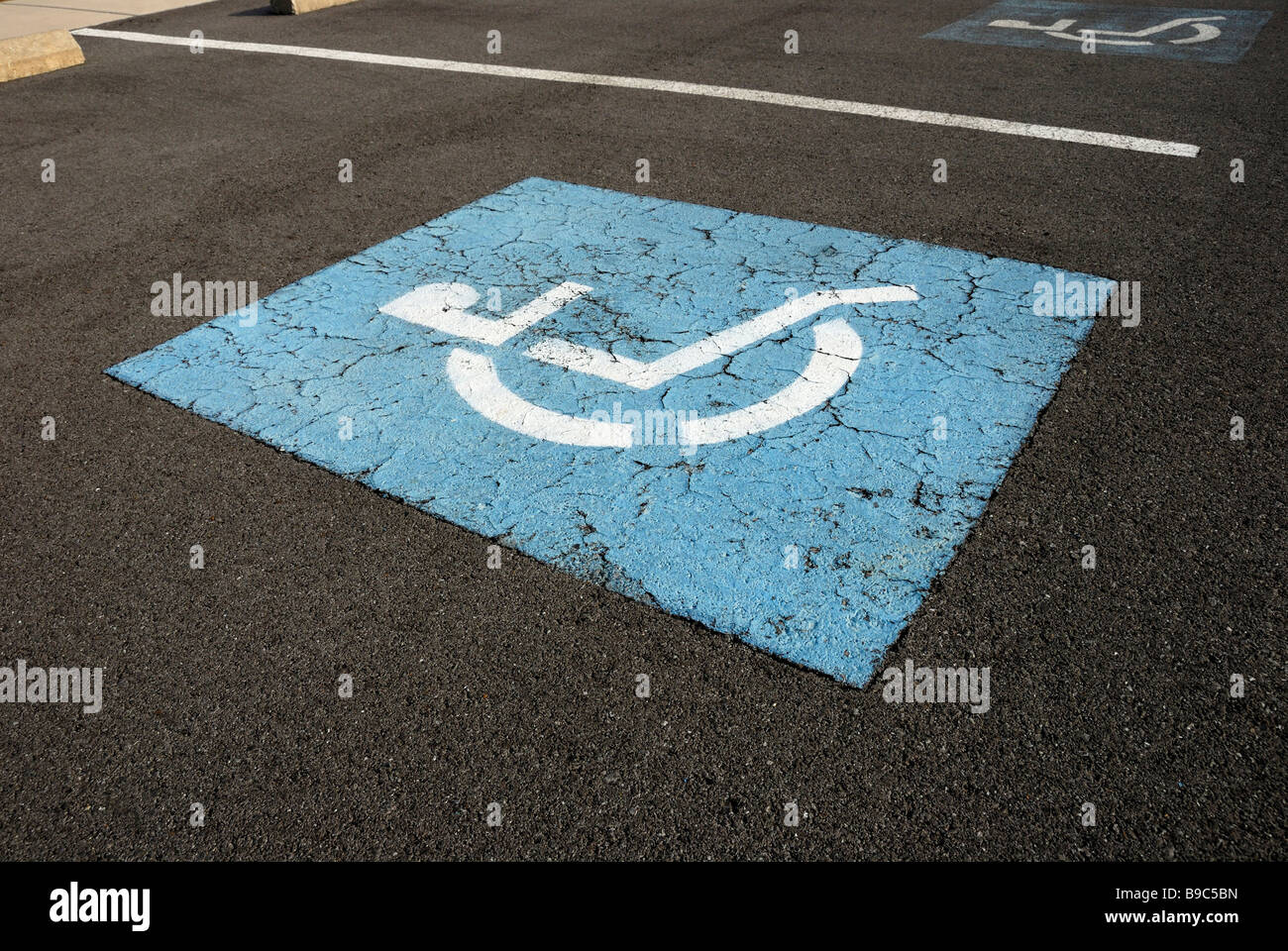 Reserved handicapped parking space Stock Photo - Alamy