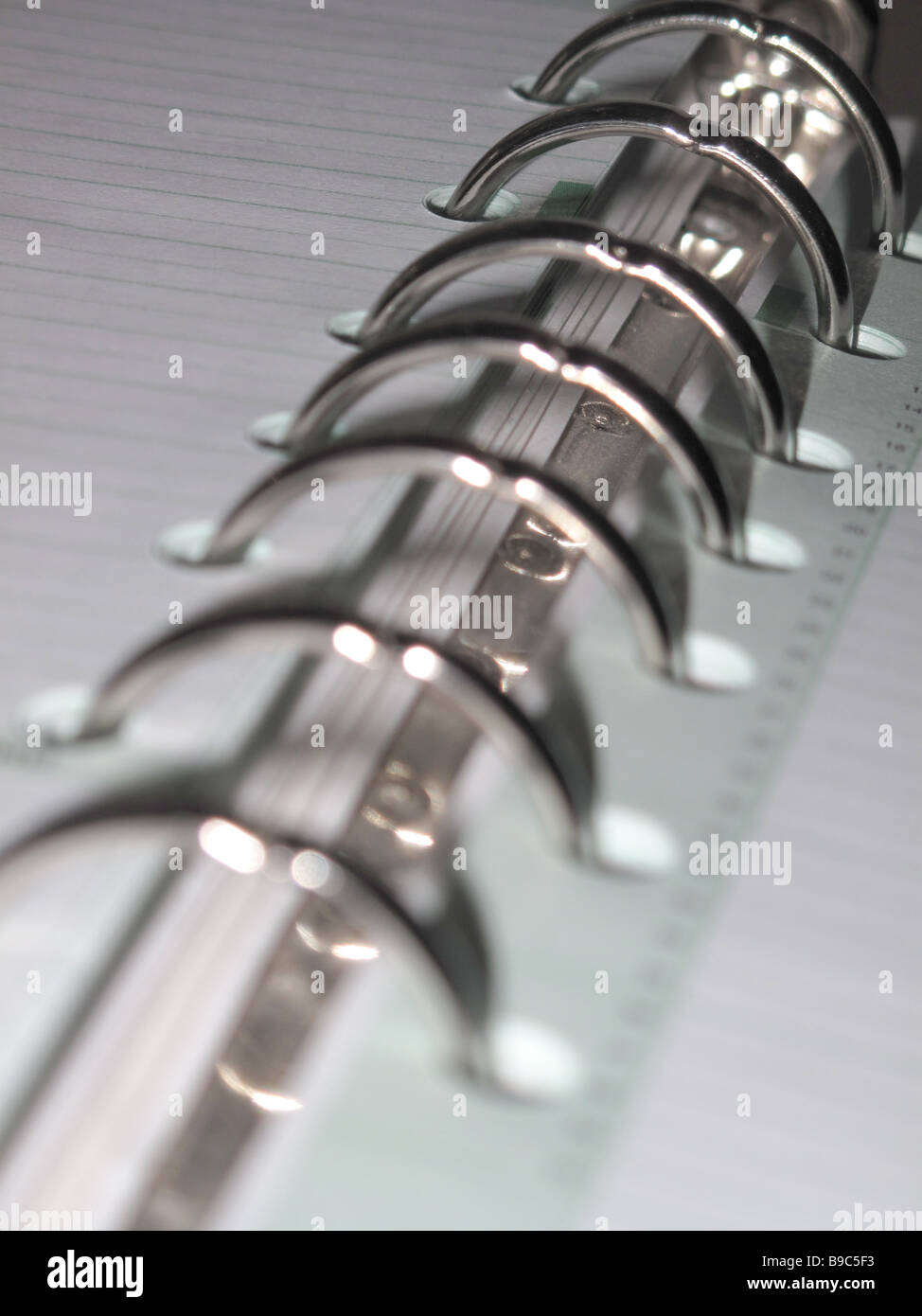 Ring binding in desk diary organiser Stock Photo - Alamy