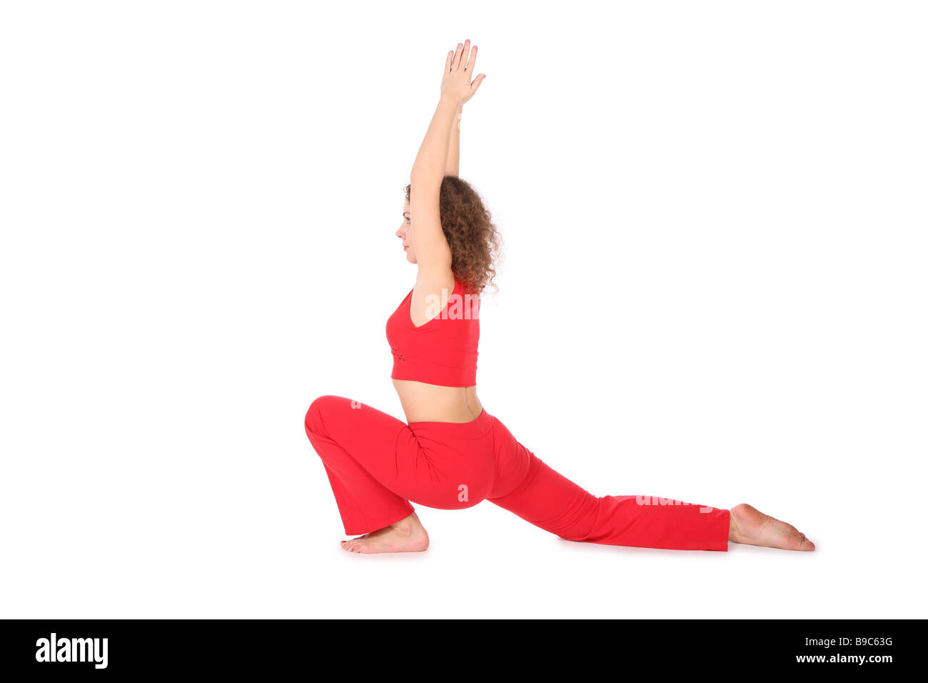 yoga girl hands up Stock Photo - Alamy