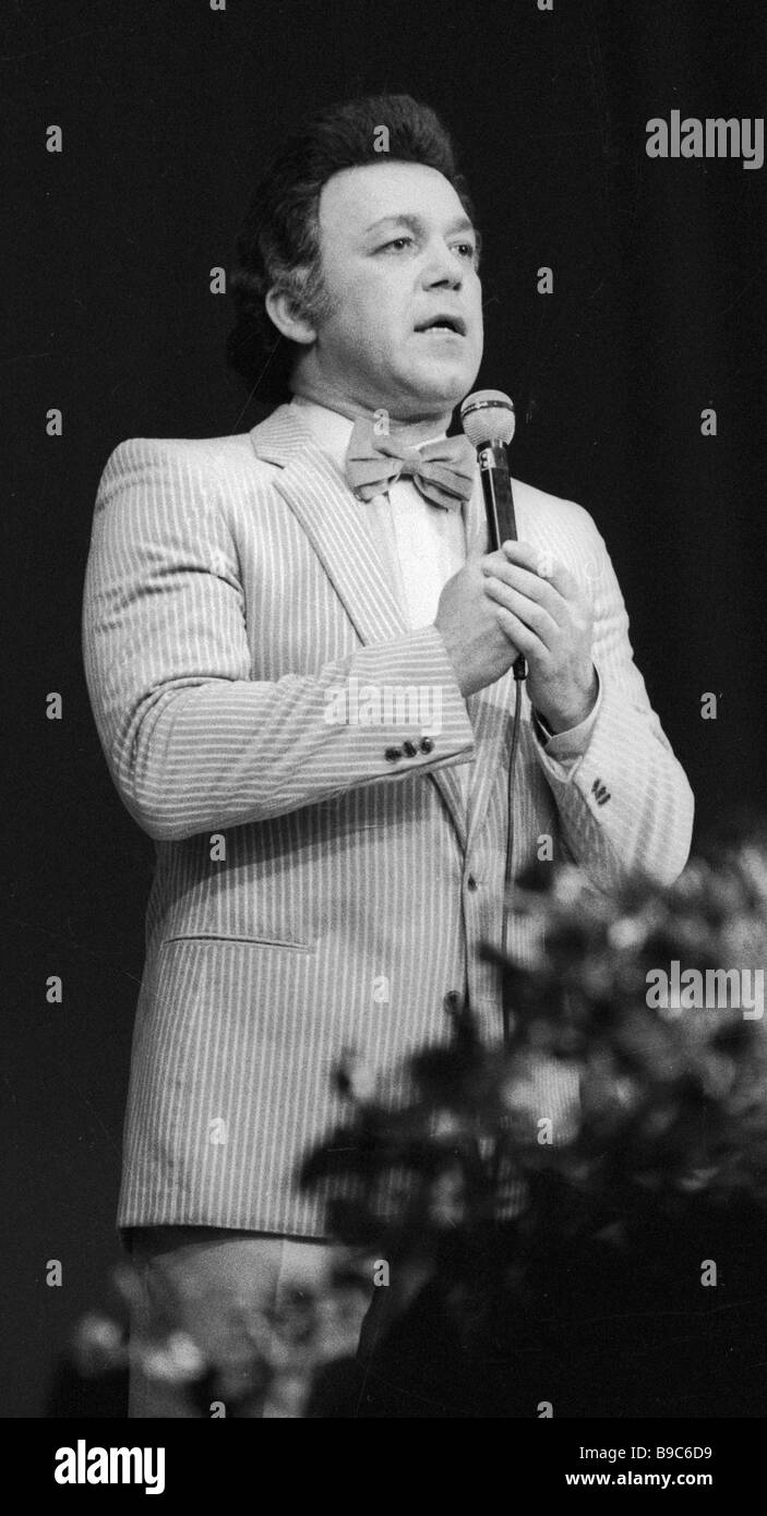 People s Artist of the RSFSR Soviet crooner Iosif Kobzon Stock Photo ...