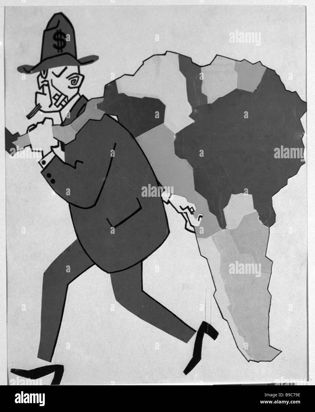 Reproduction of cartoon Back Breaking Burden by Givi Lomidze Stock ...