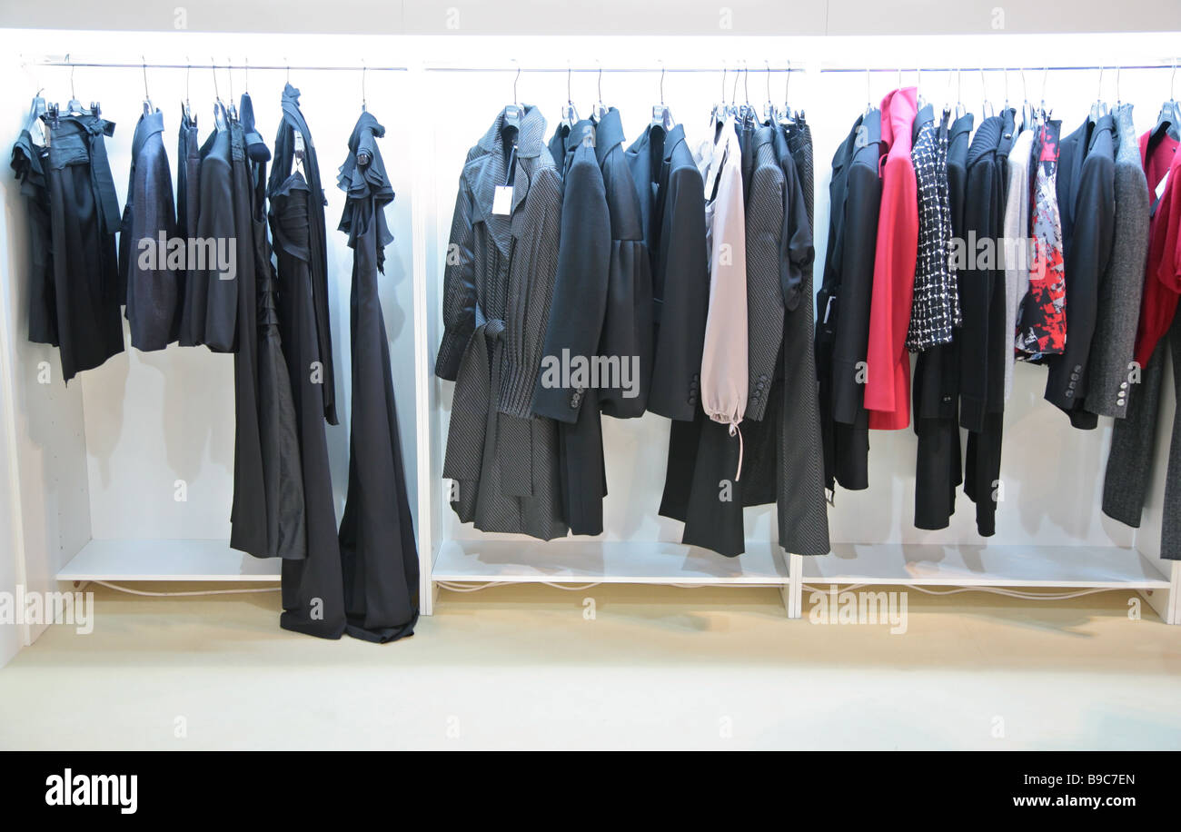 clothes in shop Stock Photo - Alamy