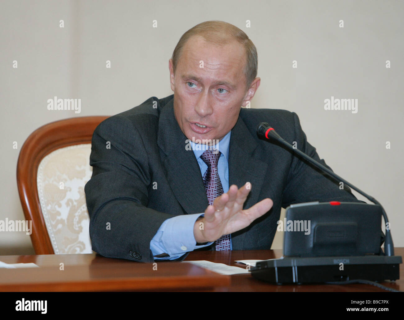 Russian President Vladimir Putin at a meeting of the presidium of the ...