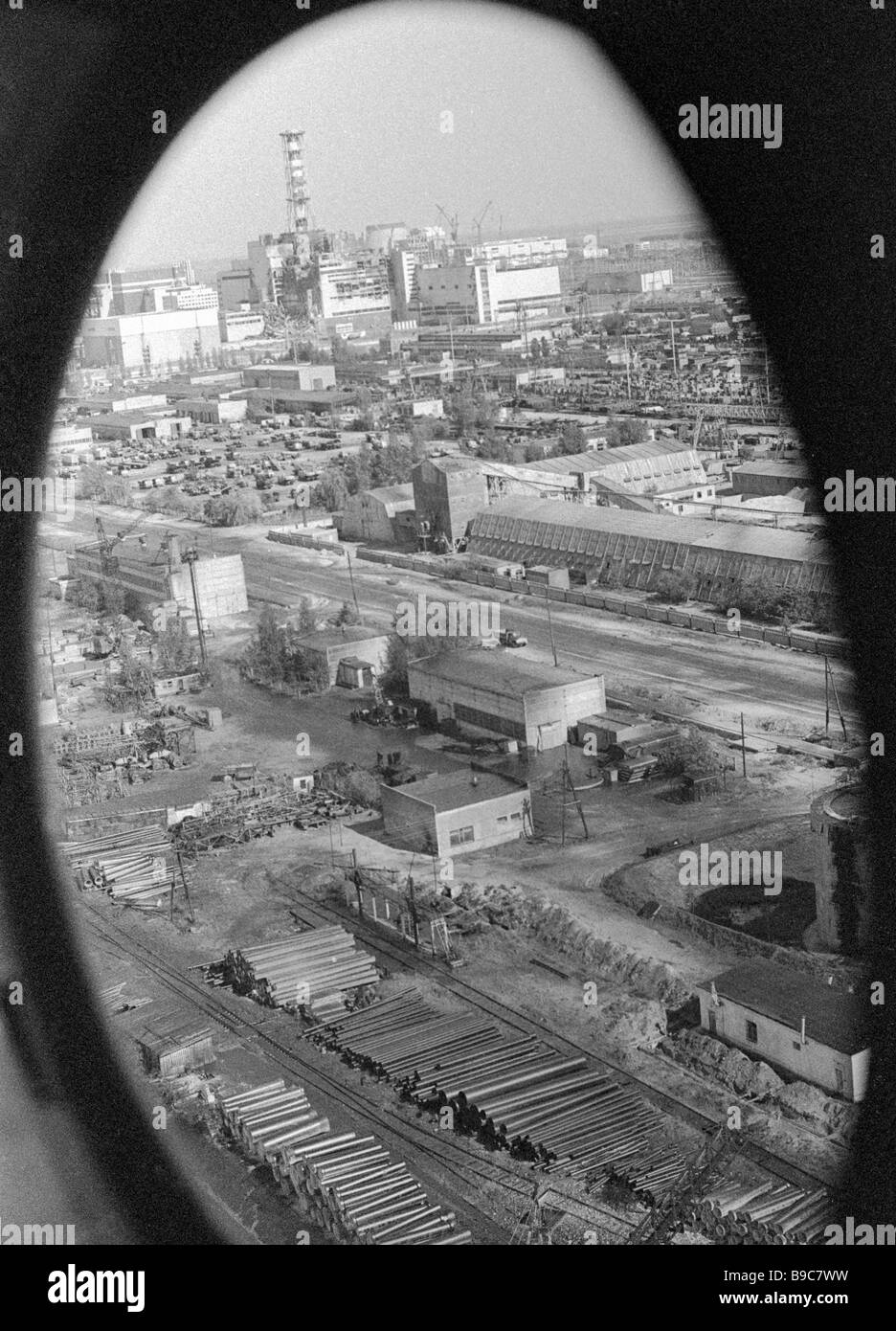 The Chernobyl Power Plant immediately after the disaster in the 4th ...