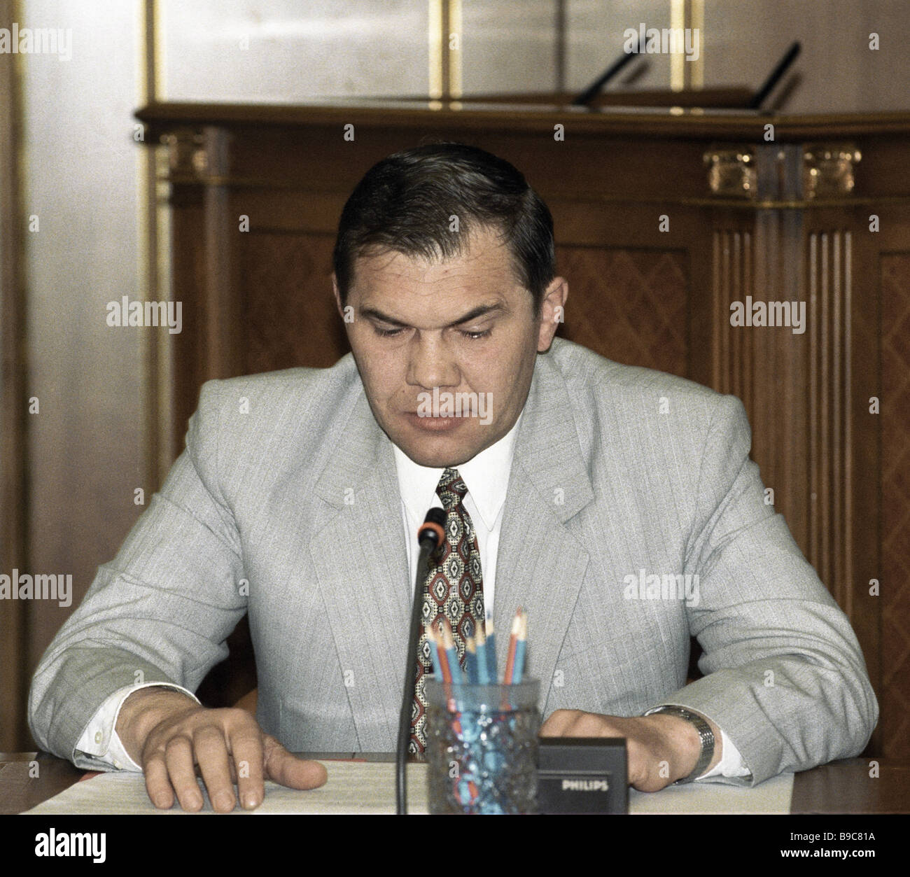 Security Council Secretary Alexander Lebed attending Chechnya ...