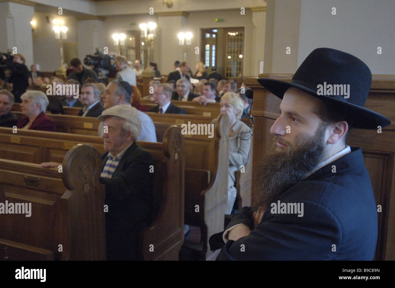 Official ceremony of opening the Moscow Choral Synagogue Stock Photo ...