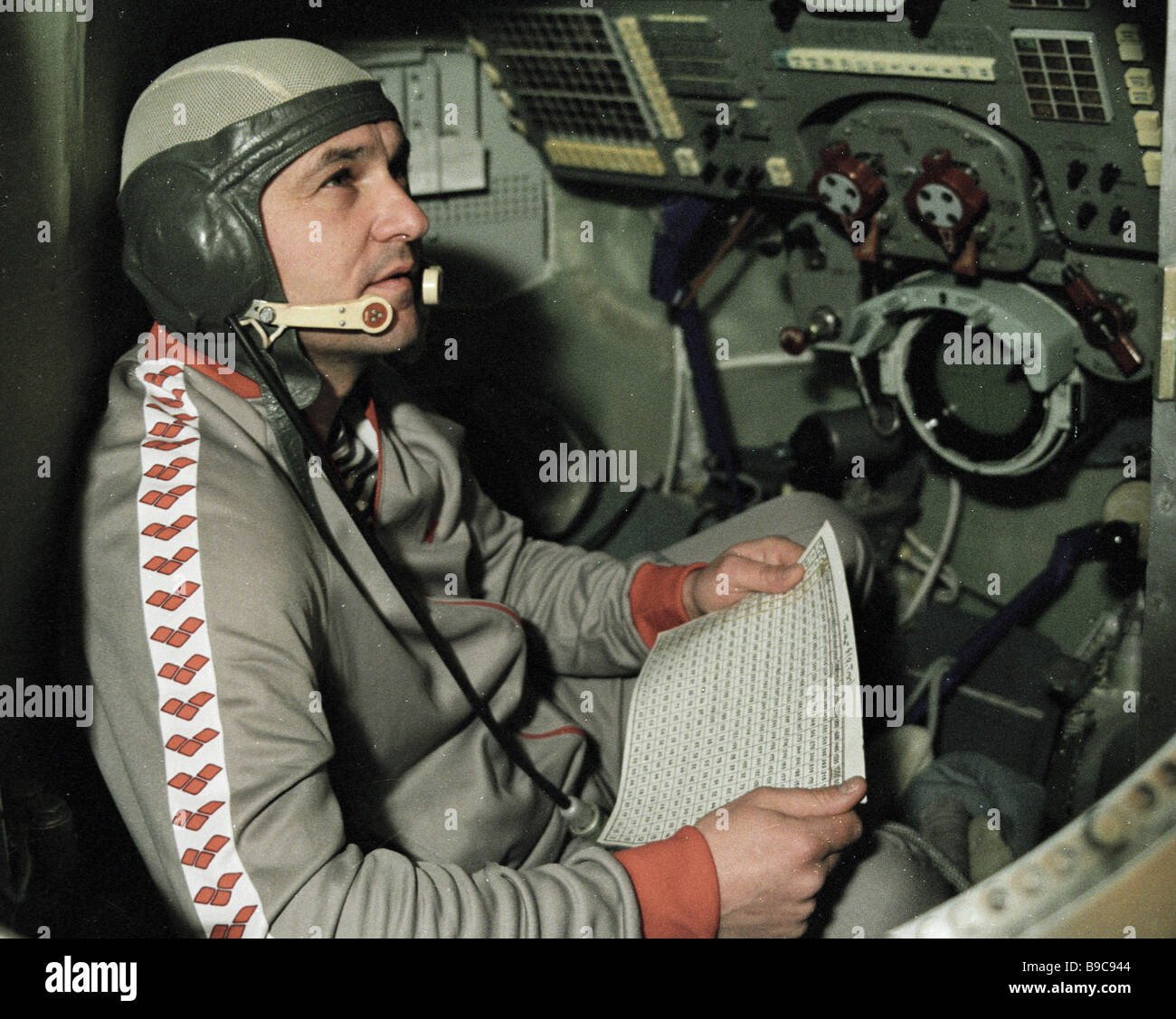 Col Vladimir Titov a Soviet cosmonaut and crew commander training for ...