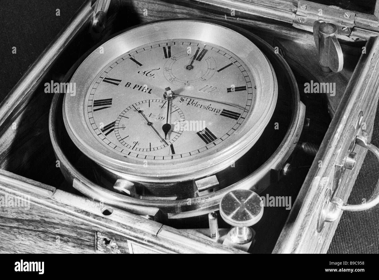 An 18 century sea chronometer at the Polytechnic museum Stock Photo - Alamy