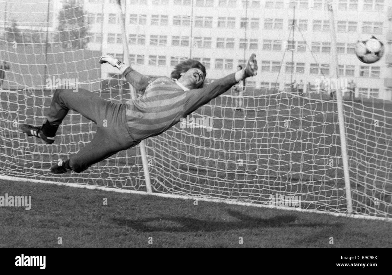 USSR national football team goal keeper Sergei Krakovsky missed the ...