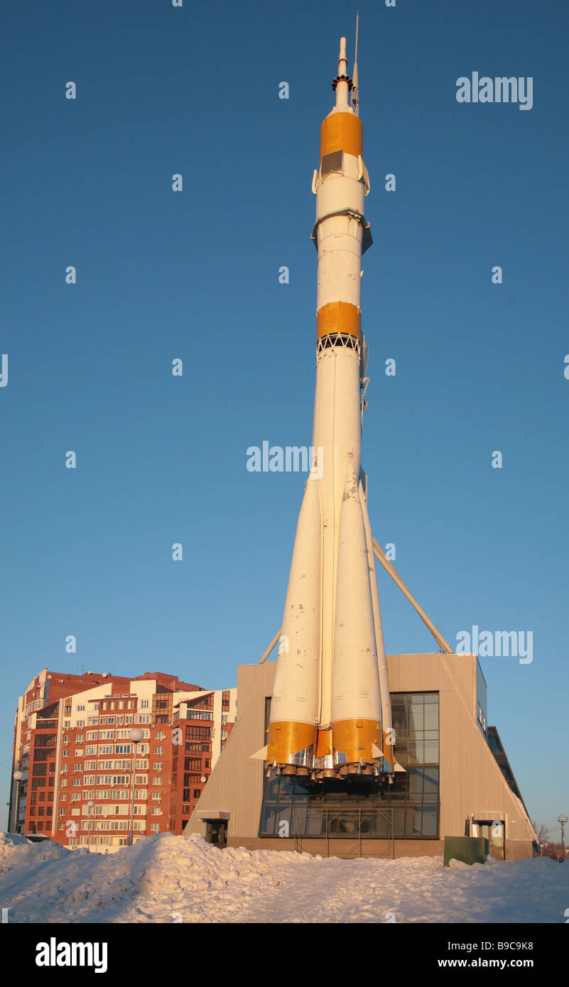 space rocket - monument Stock Photo - Alamy
