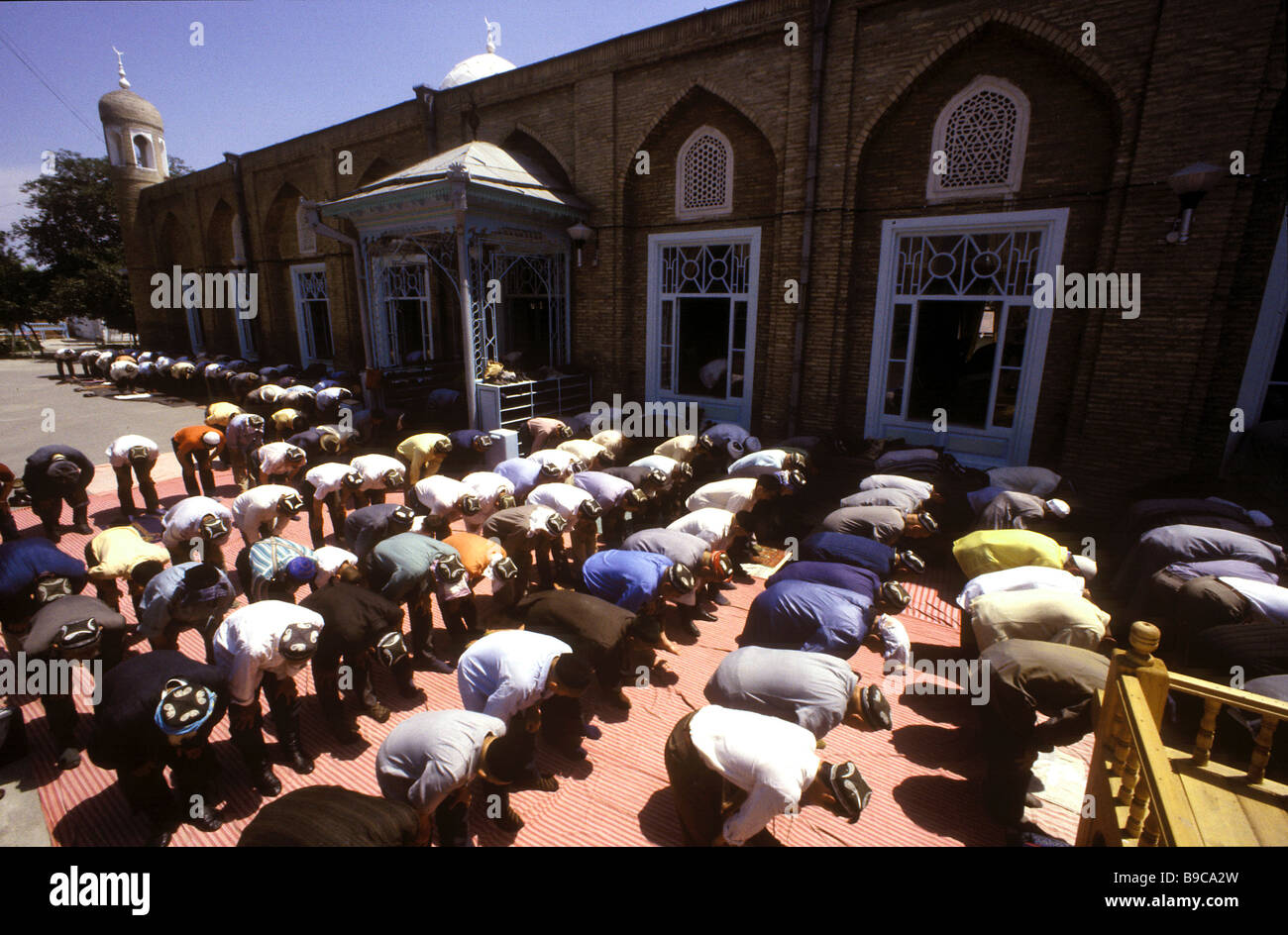 Muslims attend Friday Namaz at Tashkent based Golden Mosque Stock Photo ...