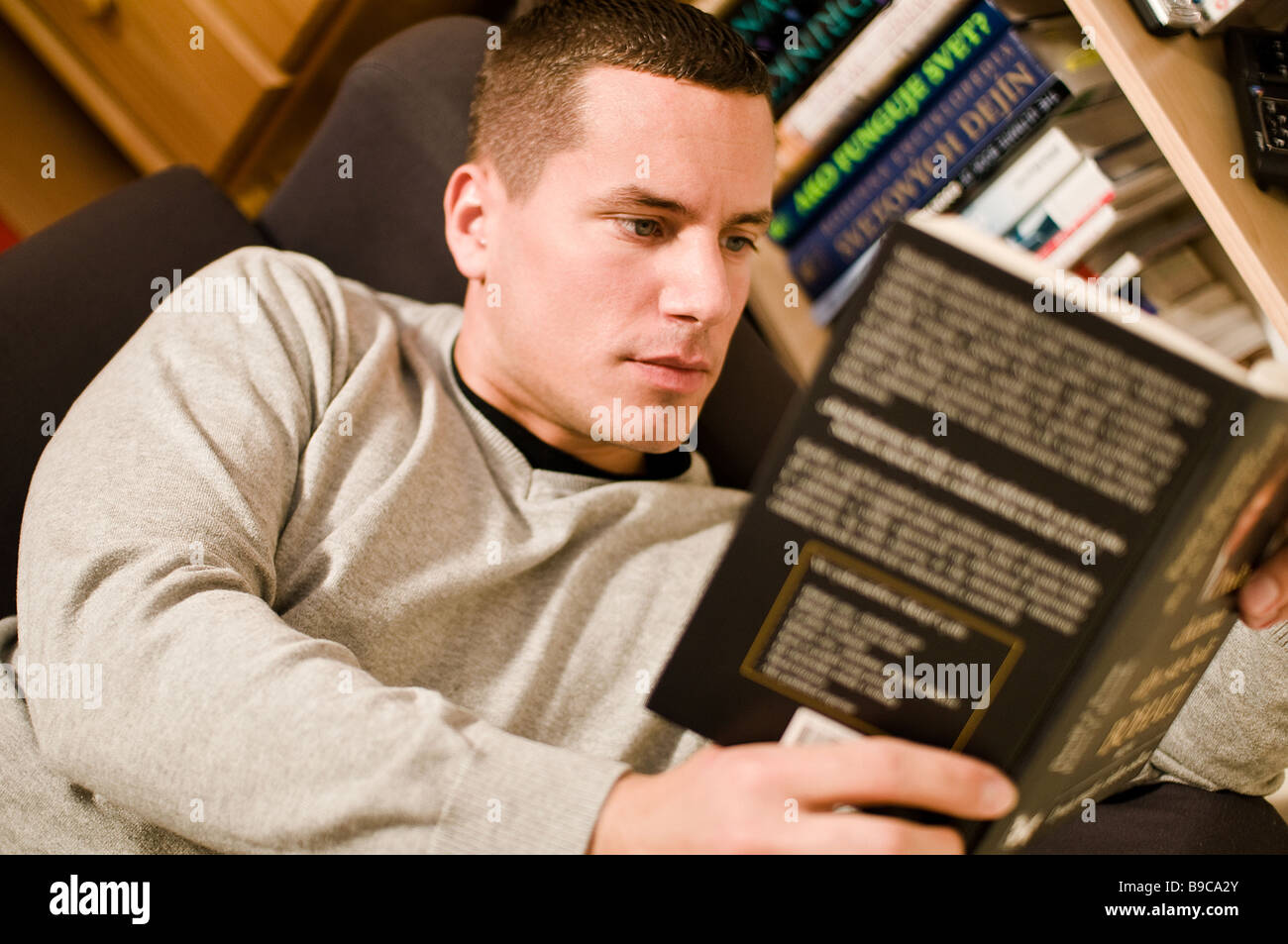 Polish male reading hi-res stock photography and images - Alamy