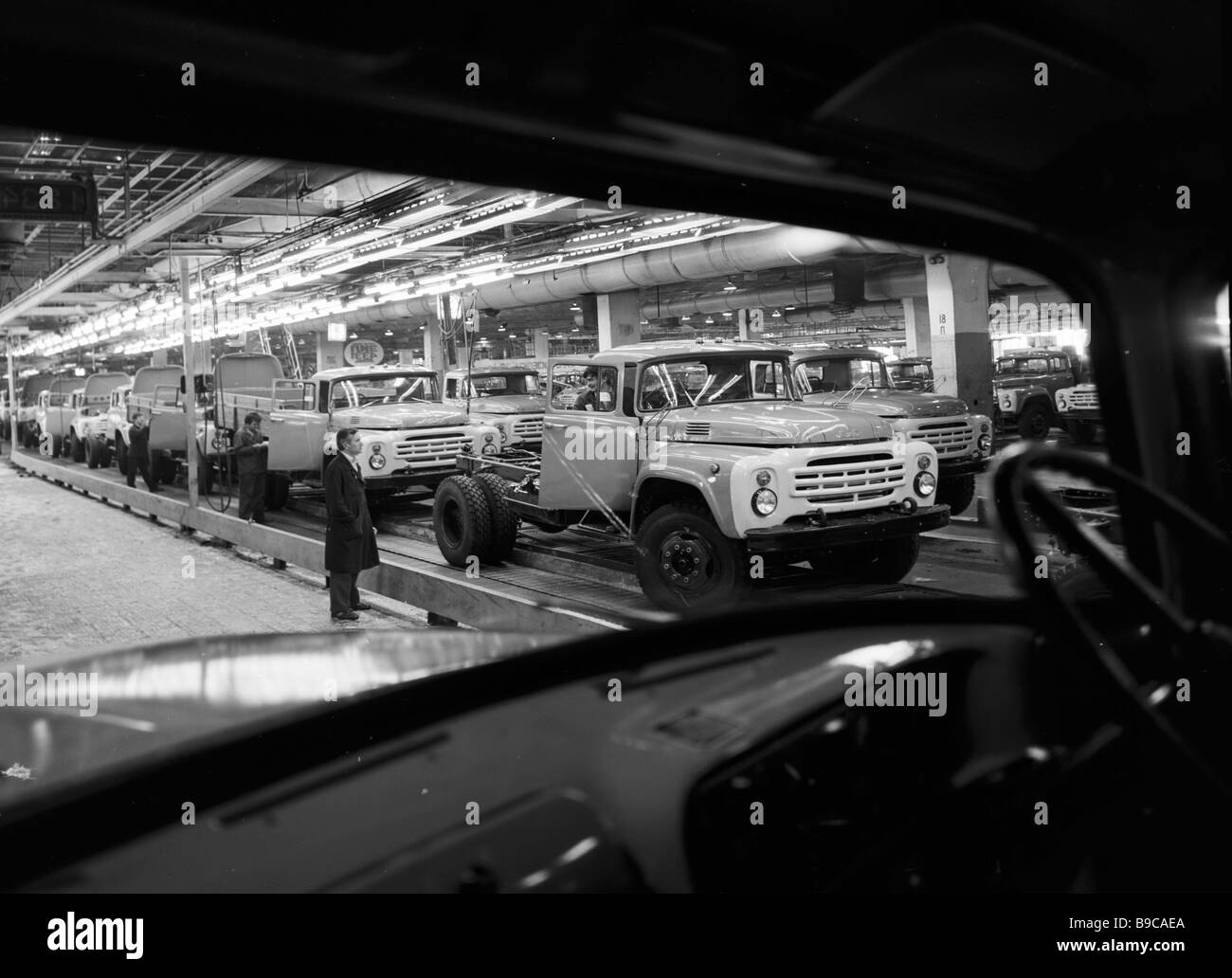 Main assembly line of the automatic assembly works of the Likhachev Car ...