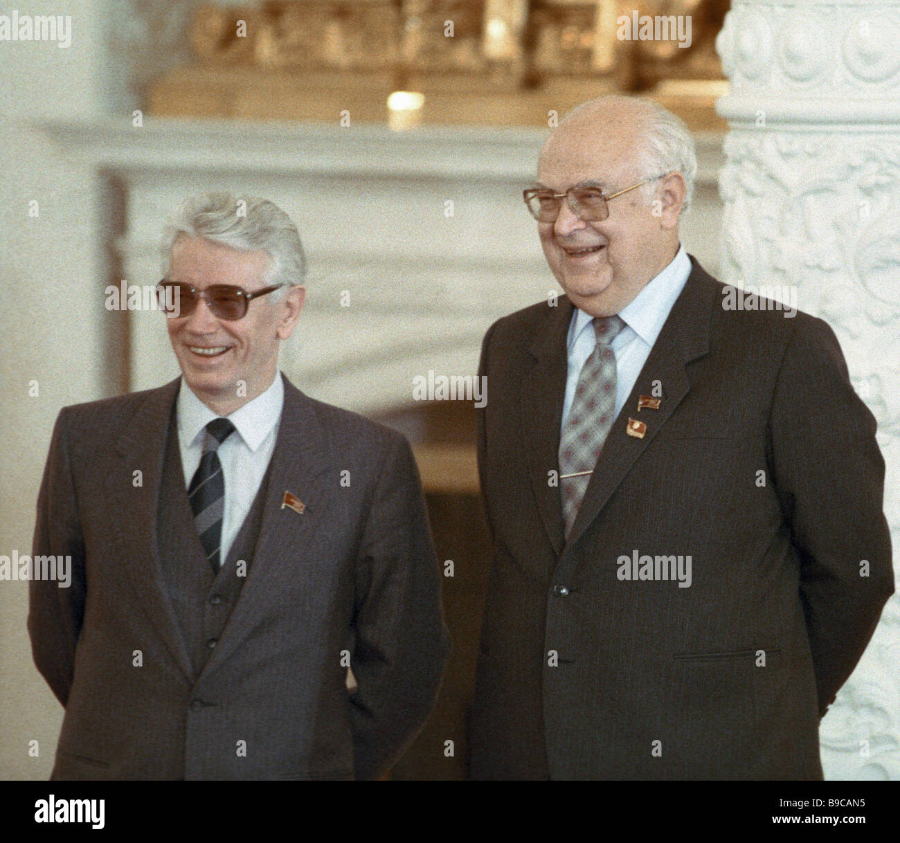 The CPSU Central Committee secretaries Anatoly Dobrynin right and Vadim ...