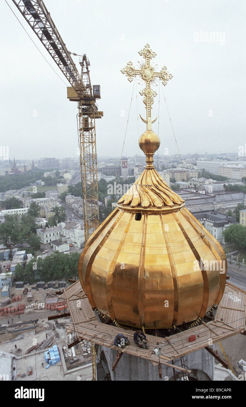 Construction of Cathedral of Christ the Savior Stock Photo - Alamy