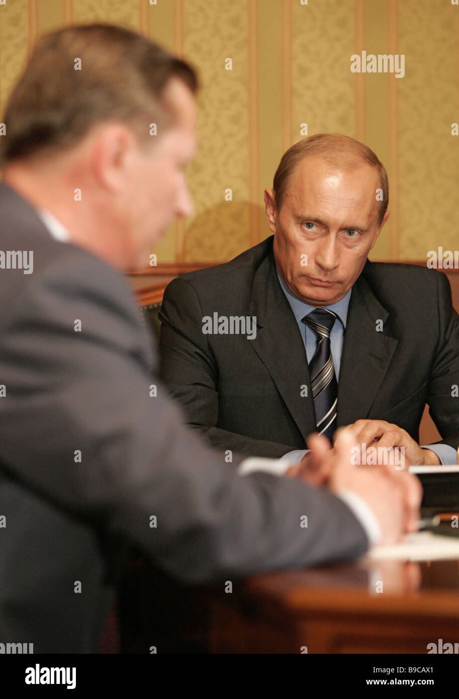 Russia s President Vladimir Putin right and Sergei Ivanov Defense ...