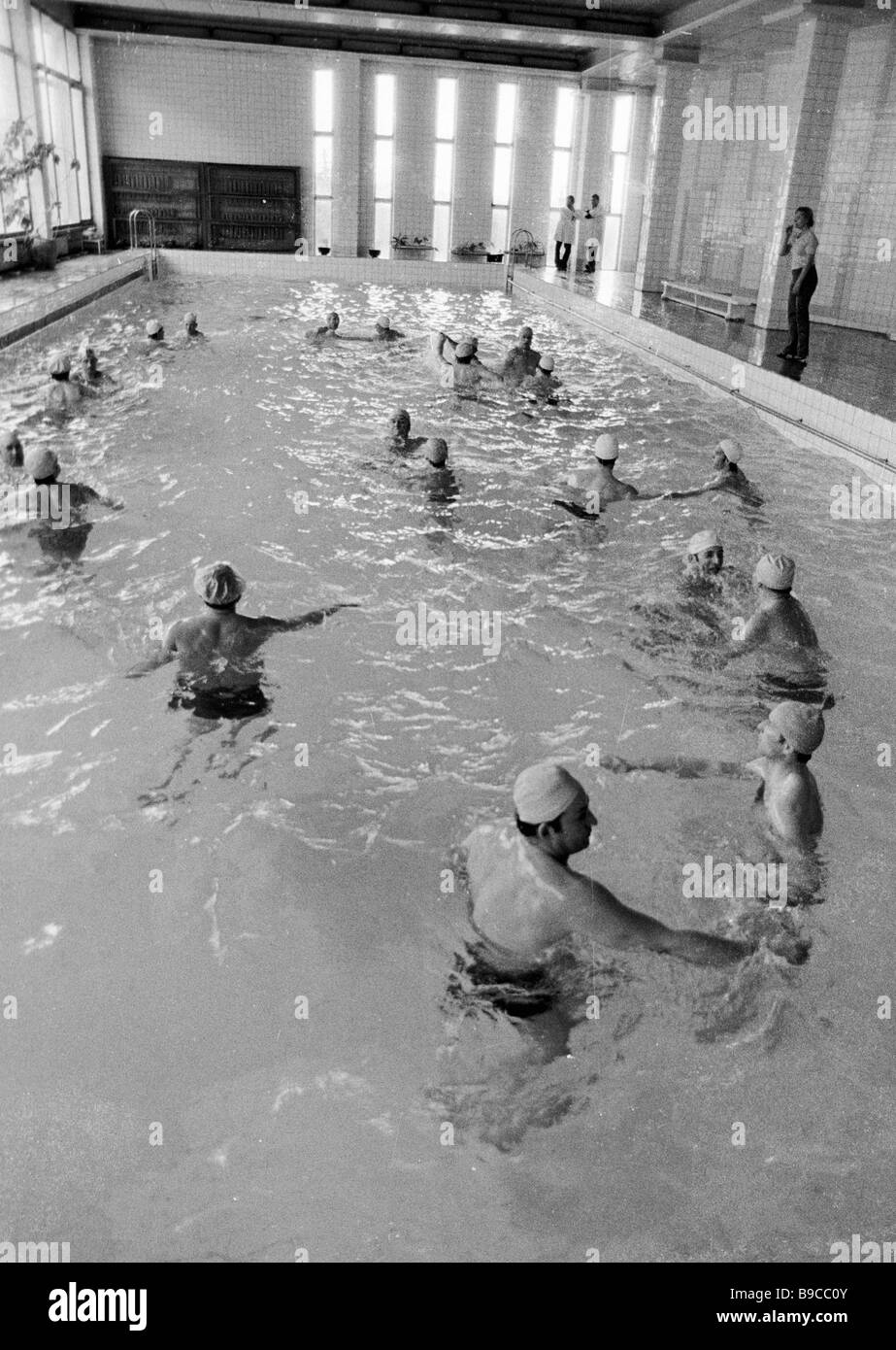 A pool with radon water in the hospital for World War II veterans and ...