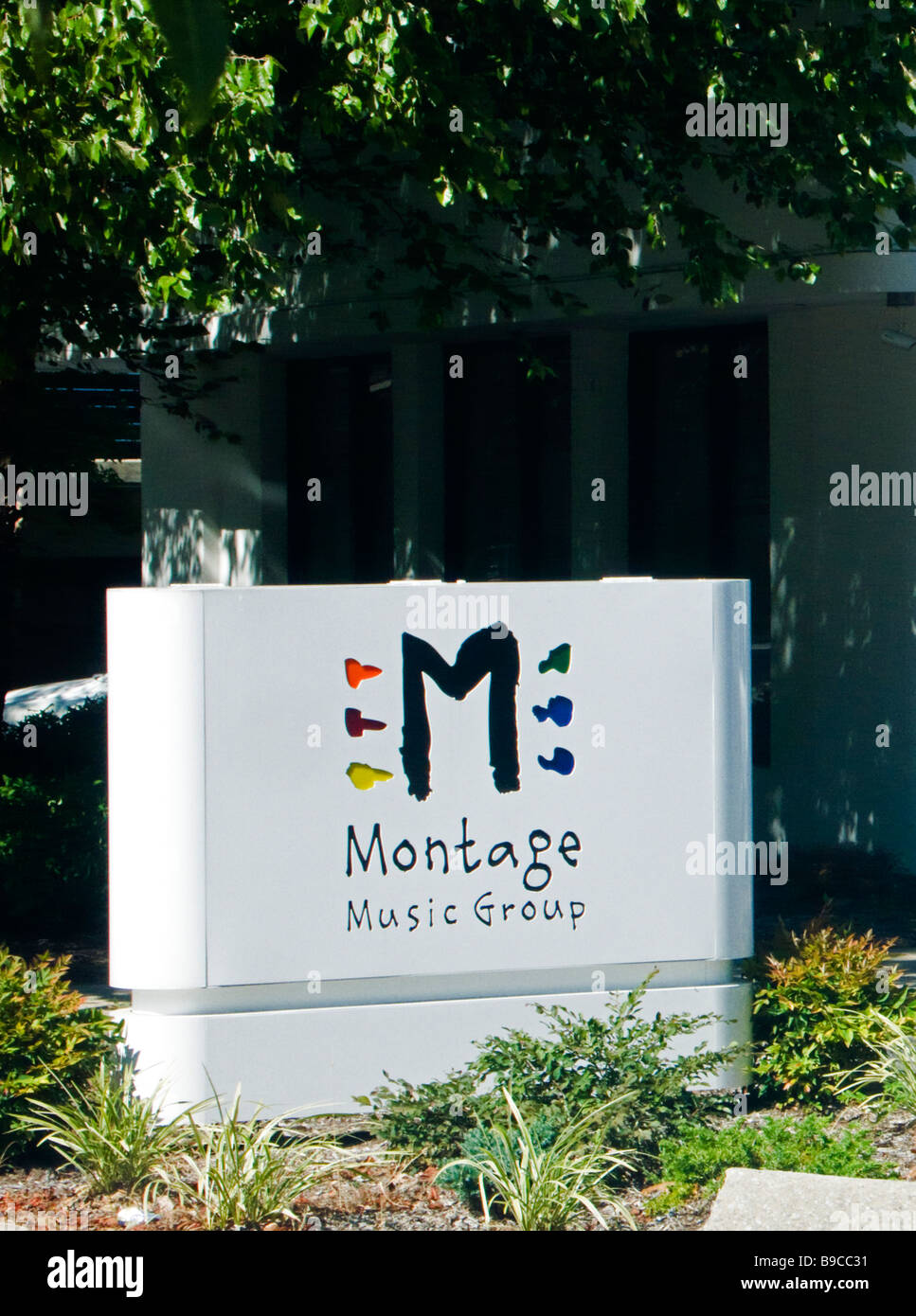 Sign Montage Music Group building Nashville Tennessee USA Stock Photo ...