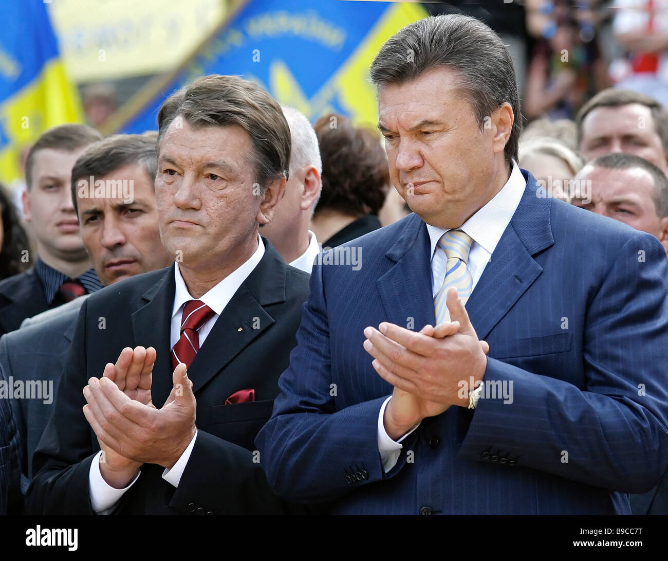 Ukrainian President Viktor Yushchenko and Prime Minister Viktor ...
