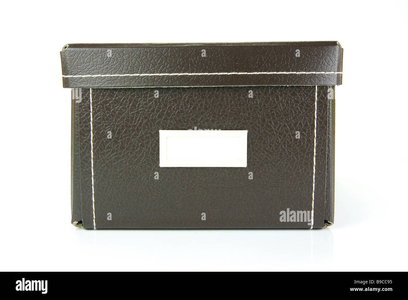 Brown stationery boxes isolated against a white background Stock Photo ...