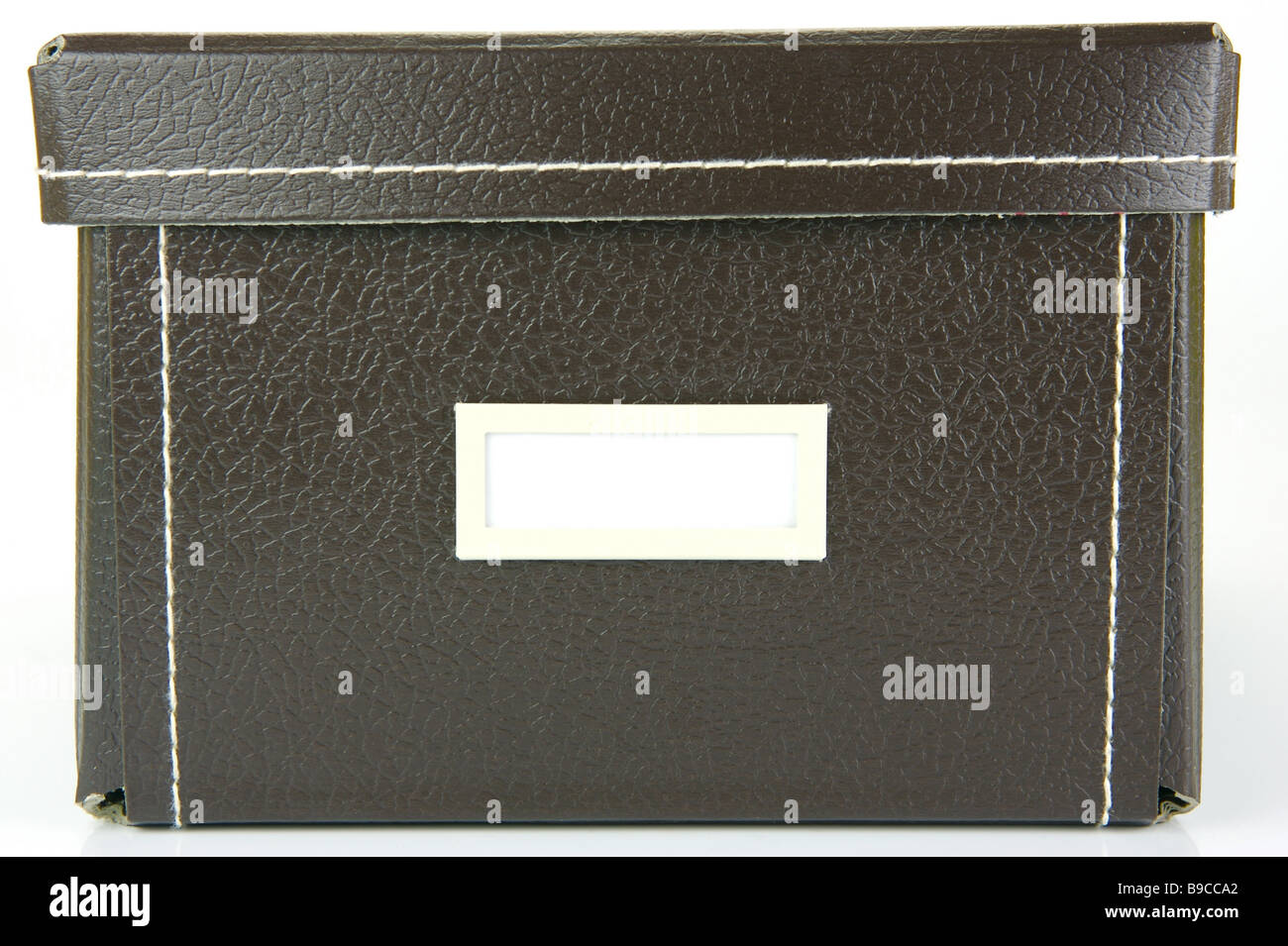 Brown stationery boxes isolated against a white background Stock Photo ...