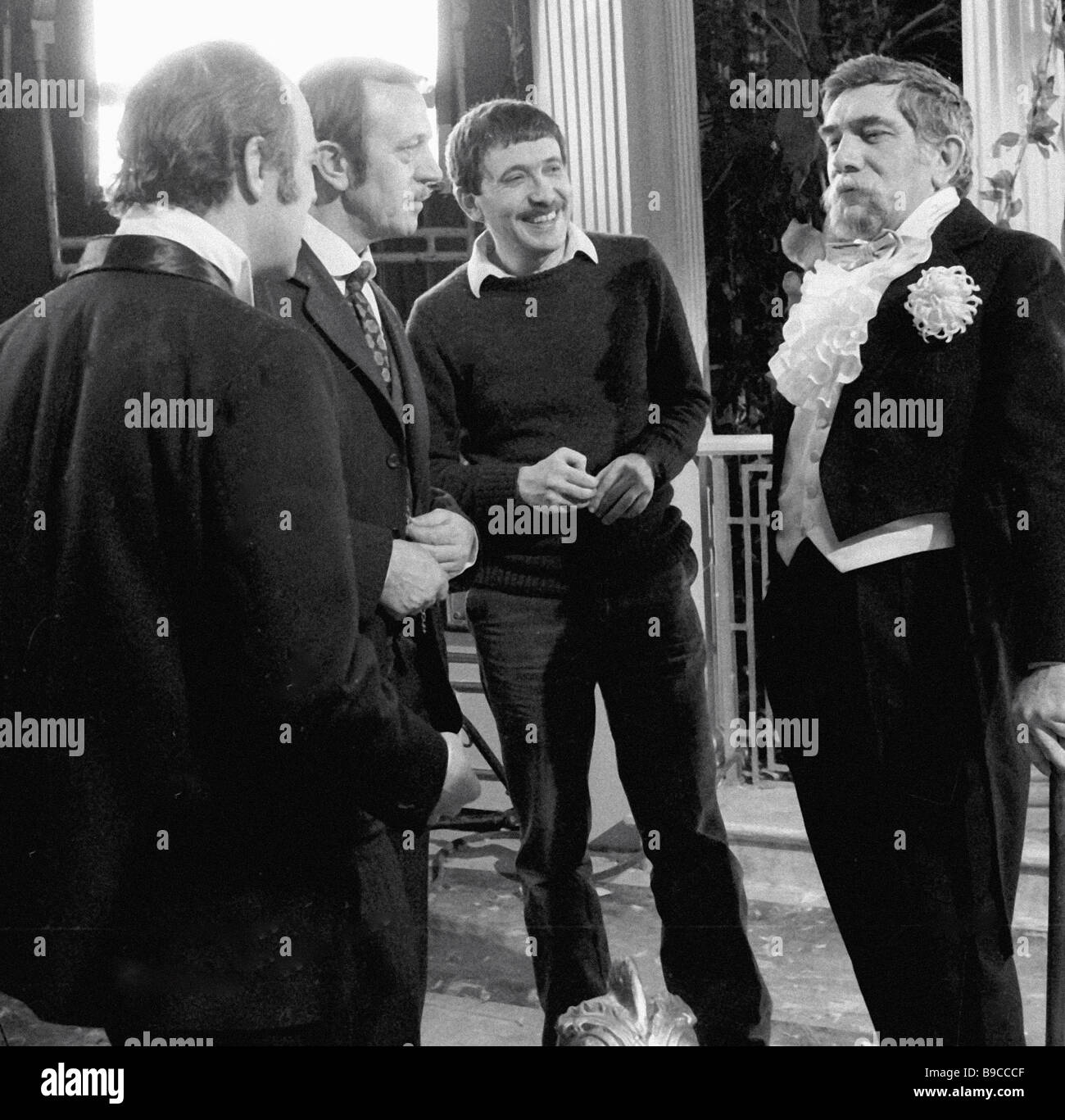 Actors Oleg Borisov Anatoly Romashin left Armen Dzhigarkhanyan right ...