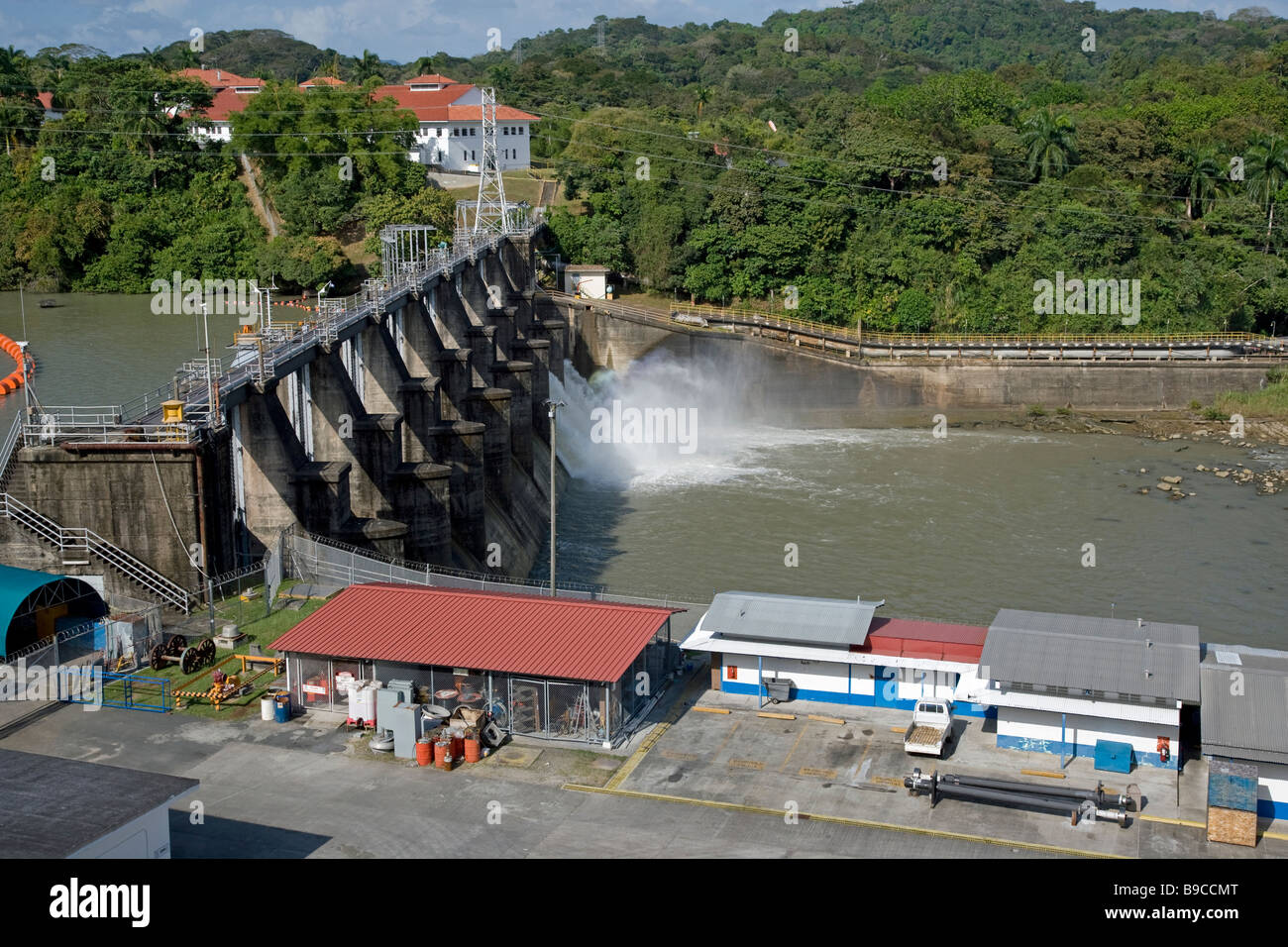 Dam on Panama Canal Stock Photo - Alamy