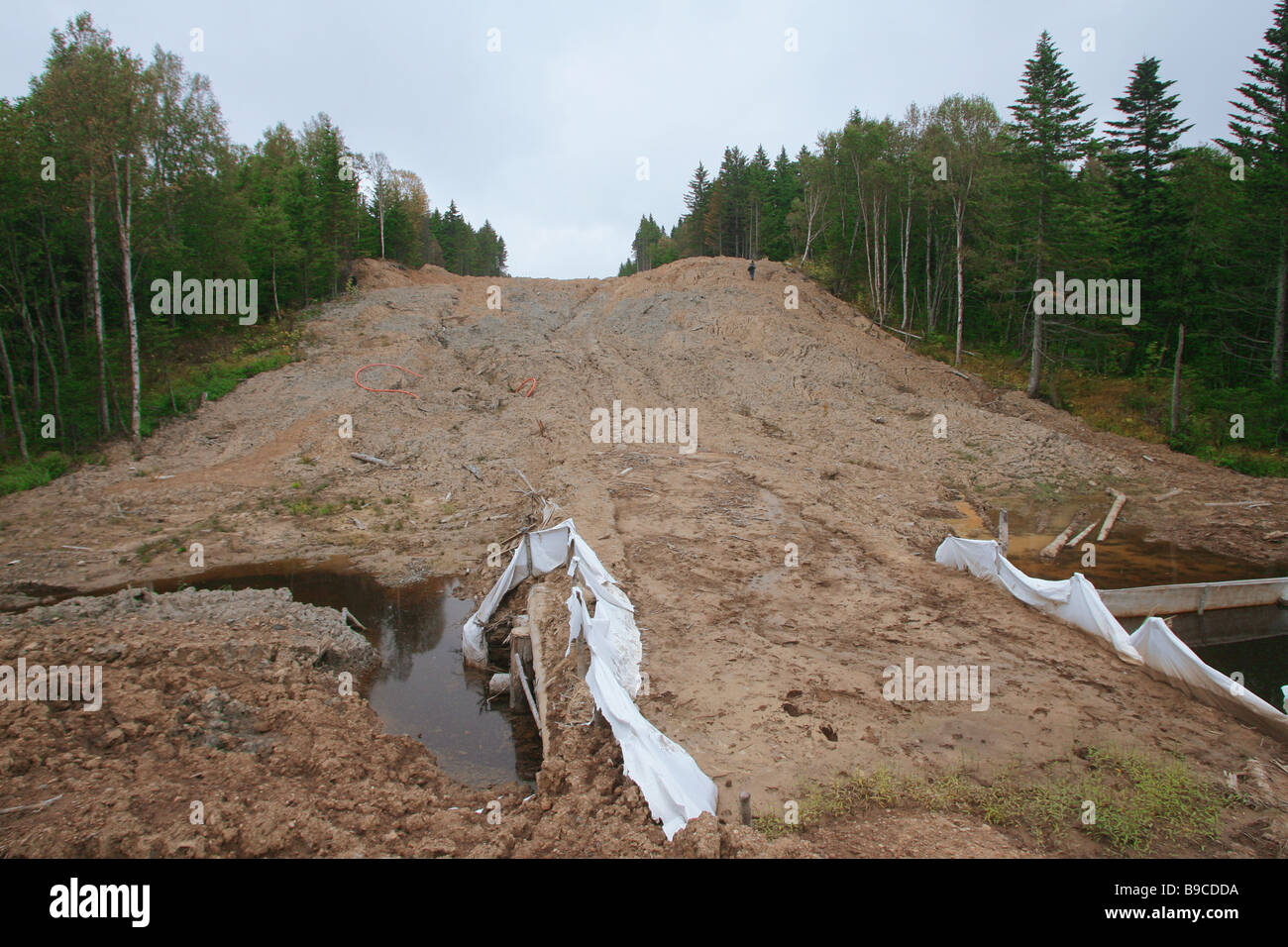 A stretch of the Project Sakhalin 2 mainline crosses the Zubrovy nature ...
