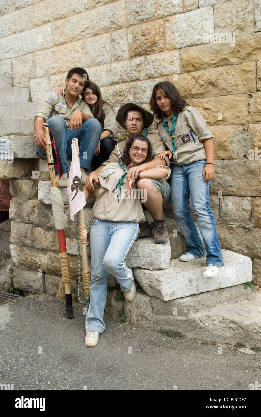Teenage scouts in Lebanon Middle East Stock Photo - Alamy