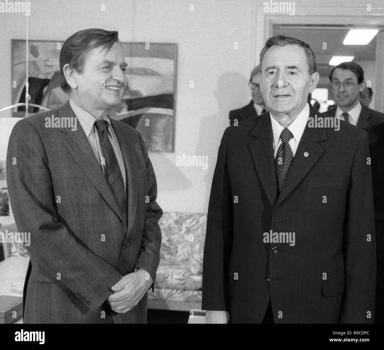 USSR Foreign Minister Andrei Gromyko right and Sweden s Prime Minister ...